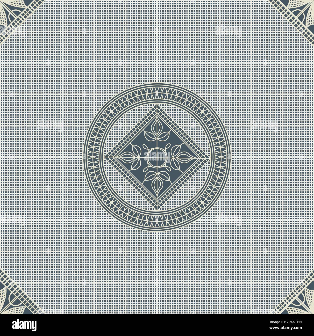 Seamless pattern inspired from traditional Danish Hedebo embroidery ...