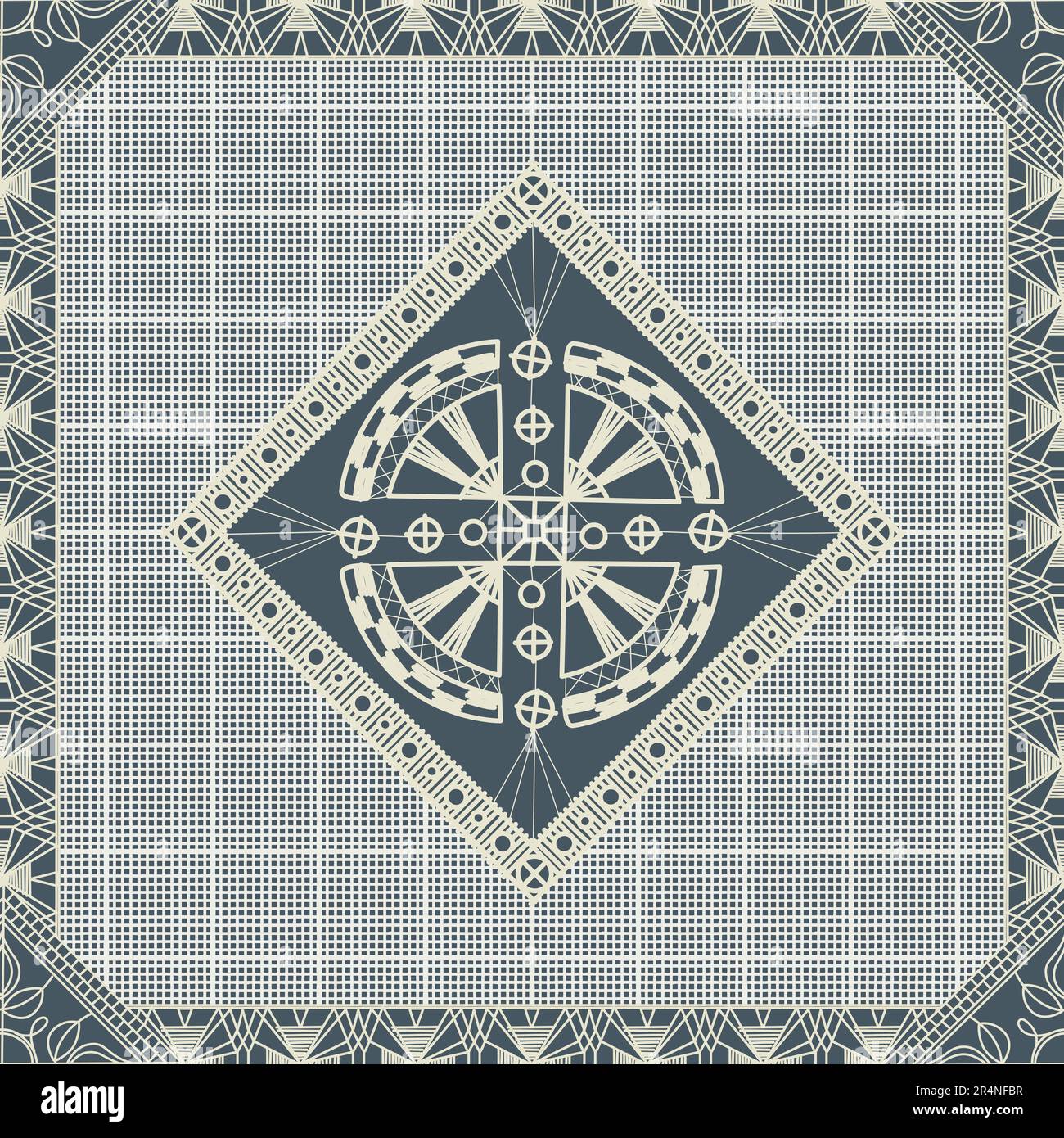 Seamless pattern inspired from traditional Danish Hedebo embroidery ...