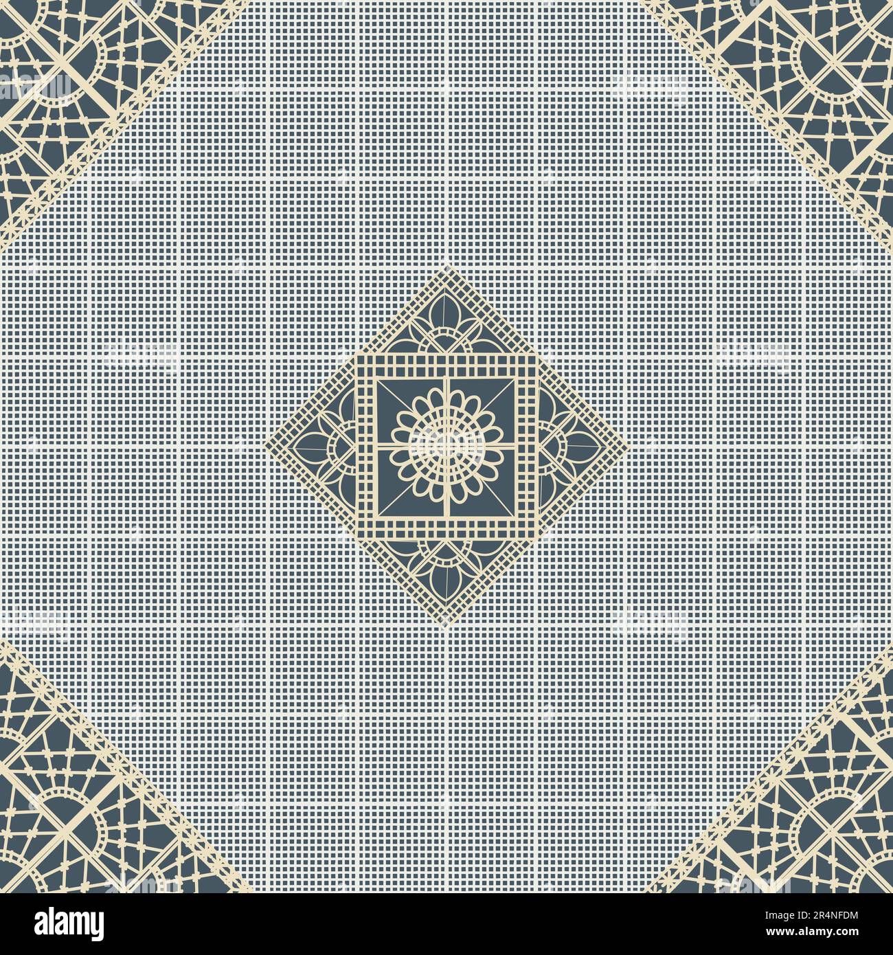 Seamless pattern inspired from traditional Danish Hedebo embroidery ...