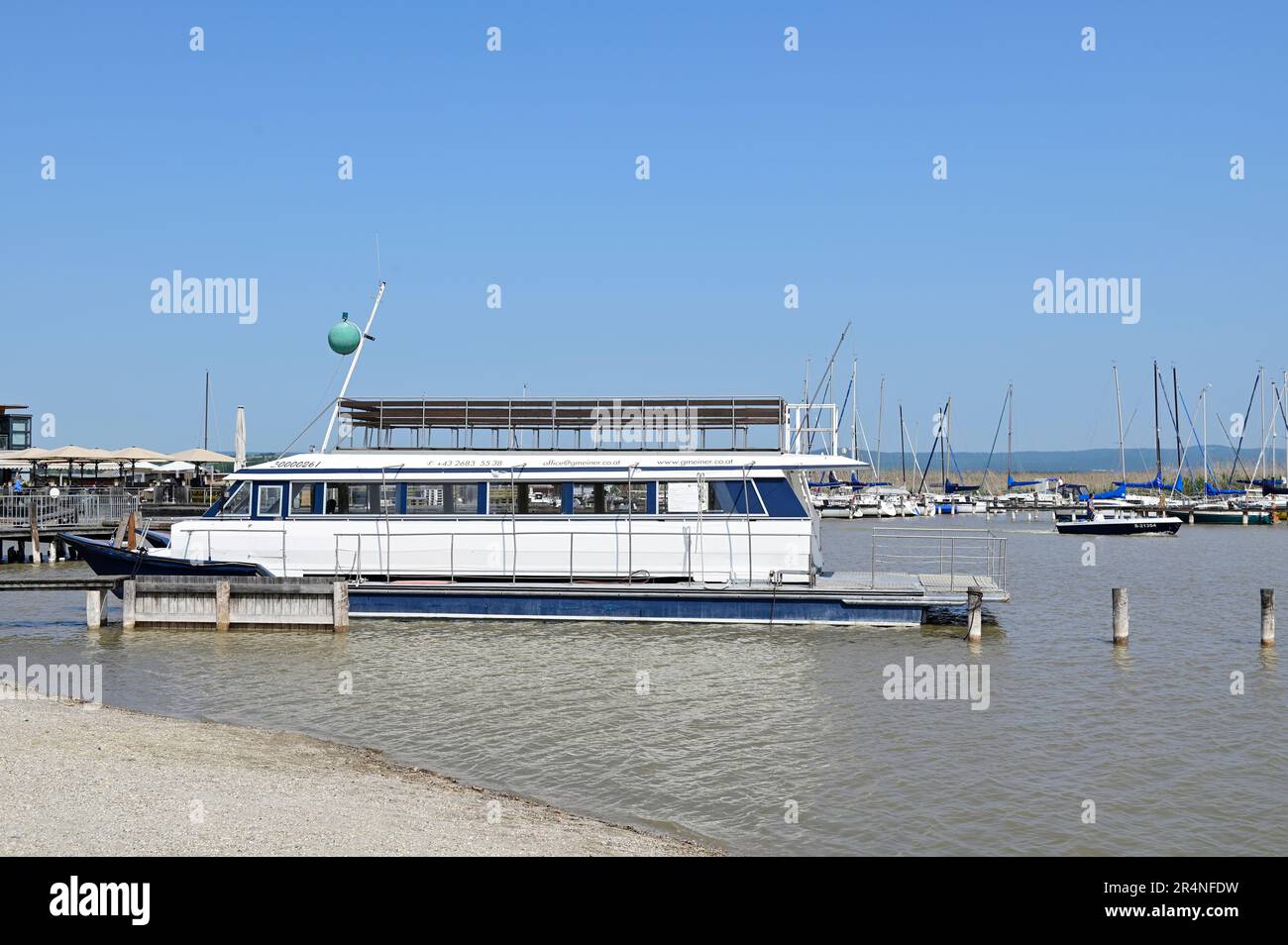 Rust, Burgenland, Austria. Marina in Rust on Lake Neusiedl Stock Photo ...