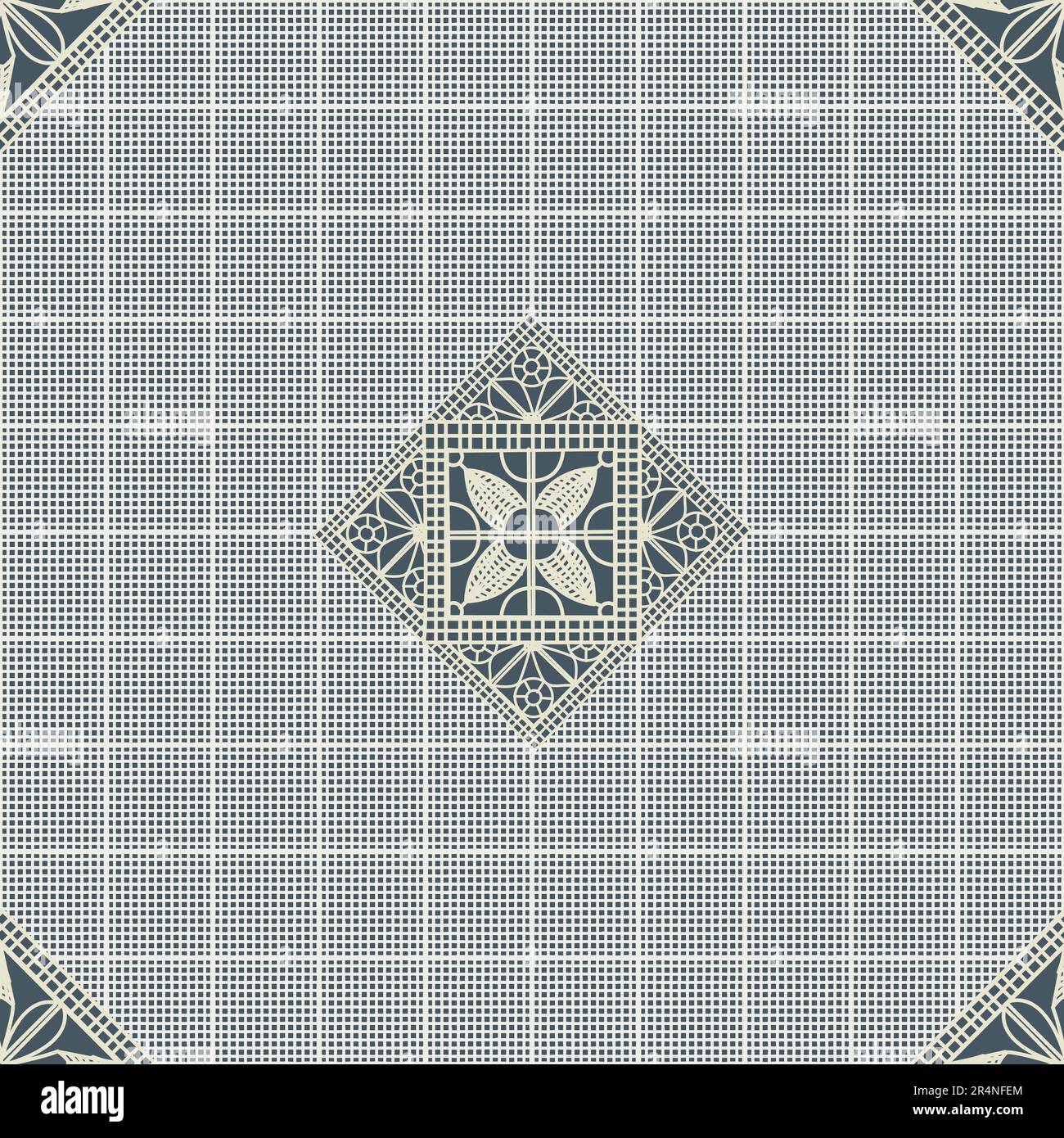 Seamless pattern inspired from traditional Danish Hedebo embroidery ...