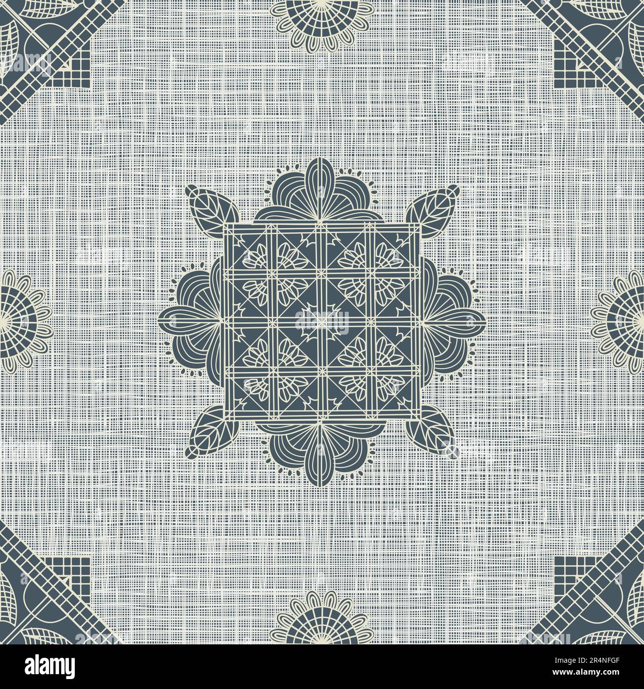 Seamless pattern inspired from traditional Danish Hedebo embroidery ...