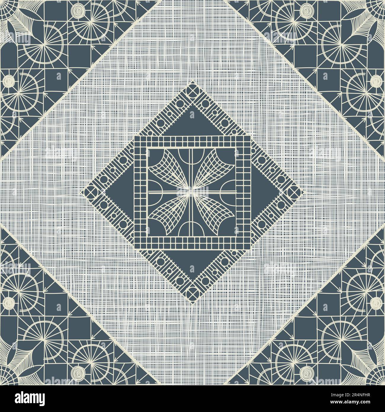 Seamless pattern inspired from traditional Danish Hedebo embroidery ...