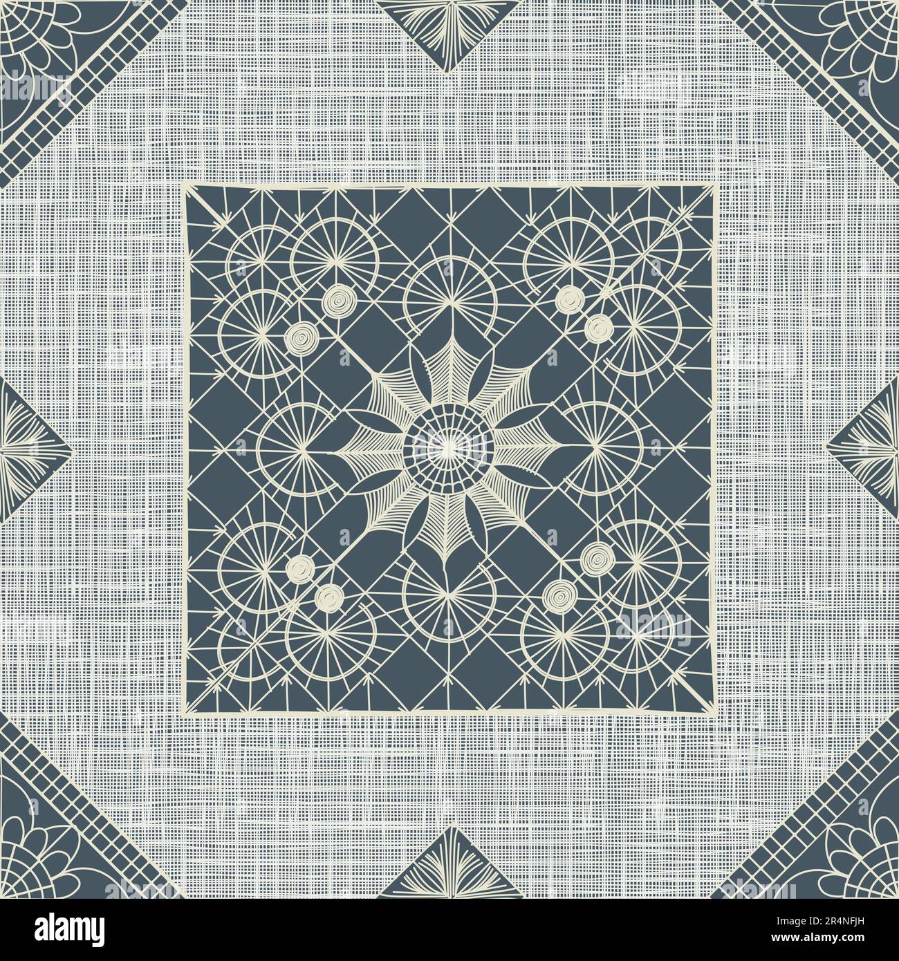 Seamless pattern inspired from traditional Danish Hedebo embroidery ...