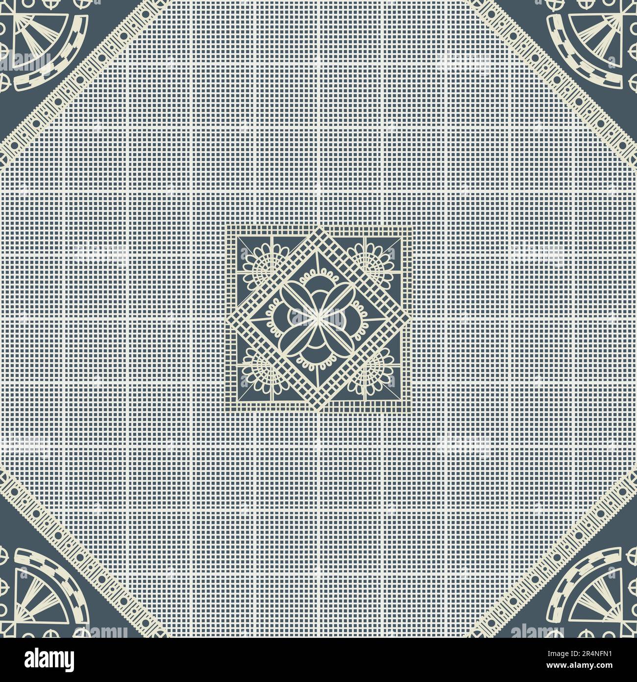 Seamless pattern inspired from traditional Danish Hedebo embroidery ...