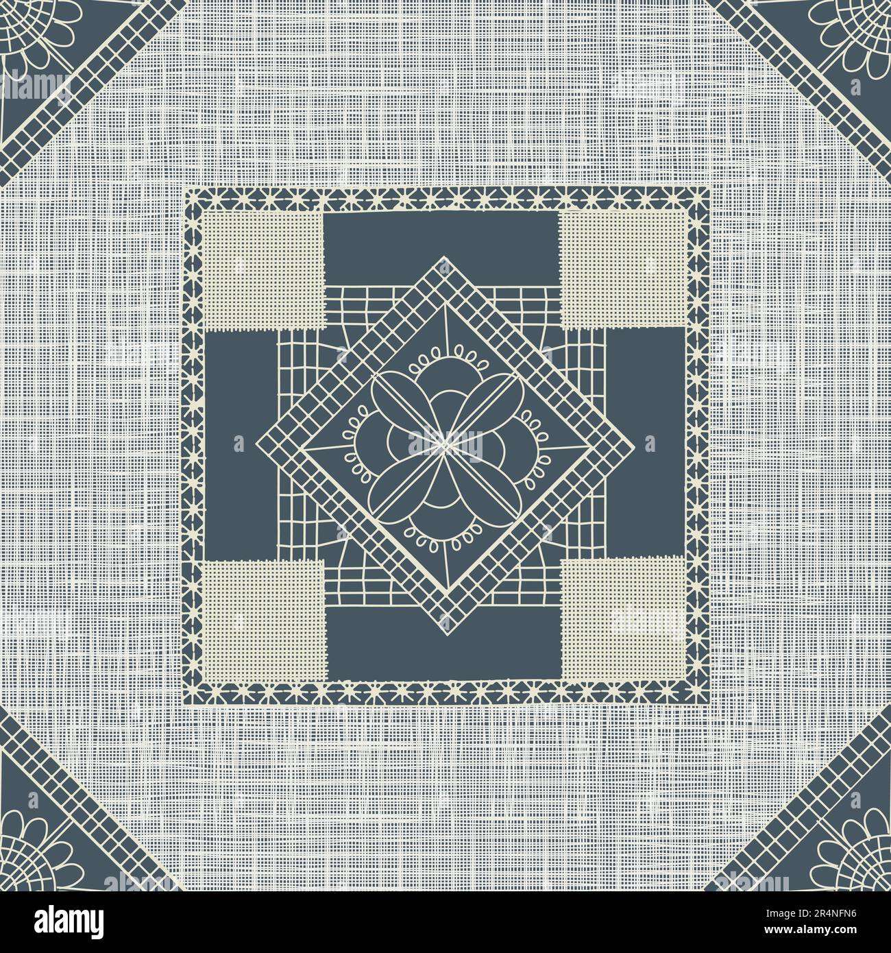 Seamless pattern inspired from traditional Danish Hedebo embroidery ...