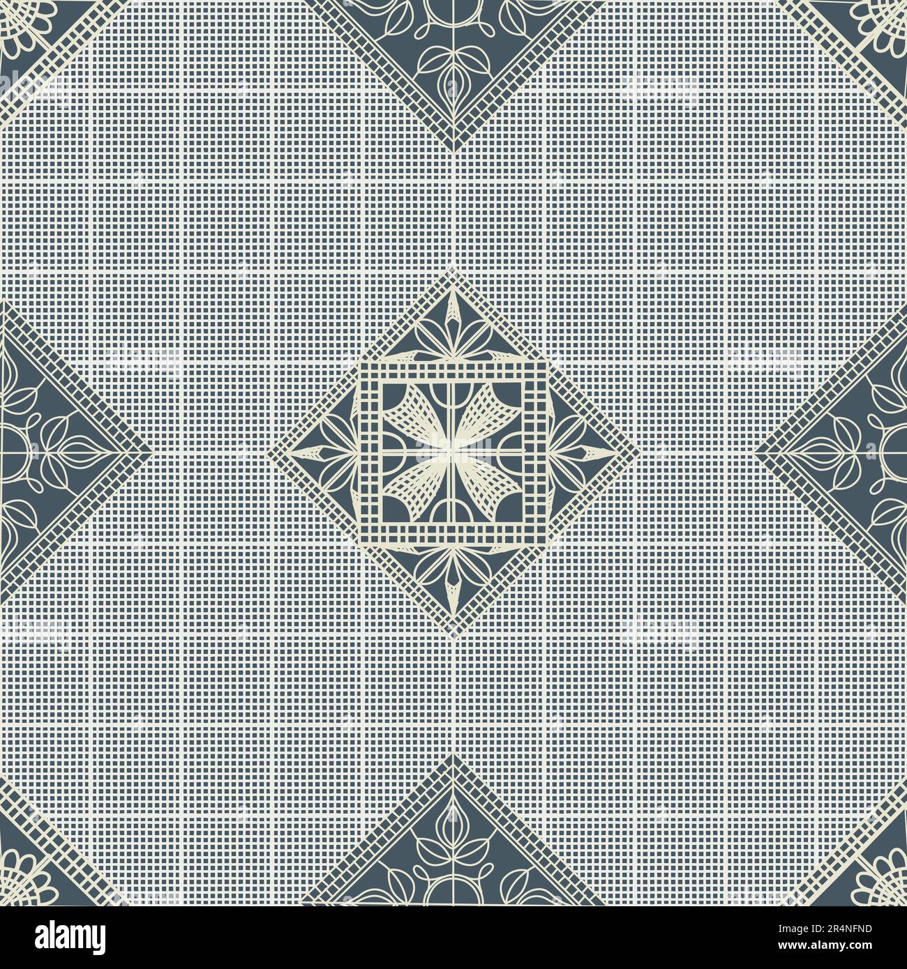 Seamless pattern inspired from traditional Danish Hedebo embroidery ...