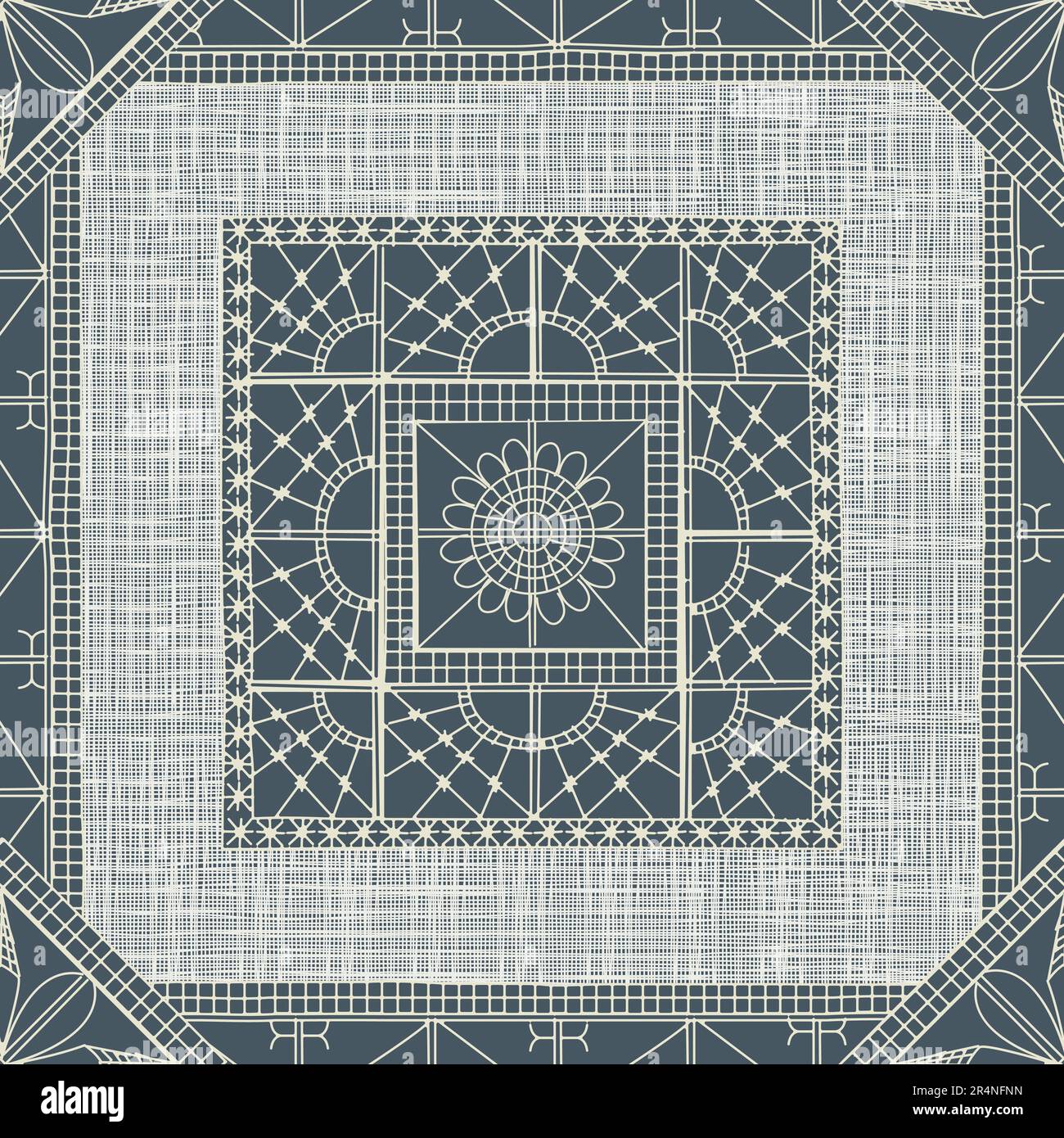 Seamless pattern inspired from traditional Danish Hedebo embroidery ...