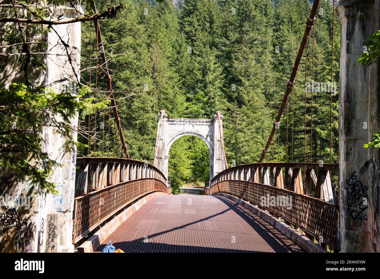 Historic Alexandra Bridge in Spuzzum, British Columbia, Canada Stock ...
