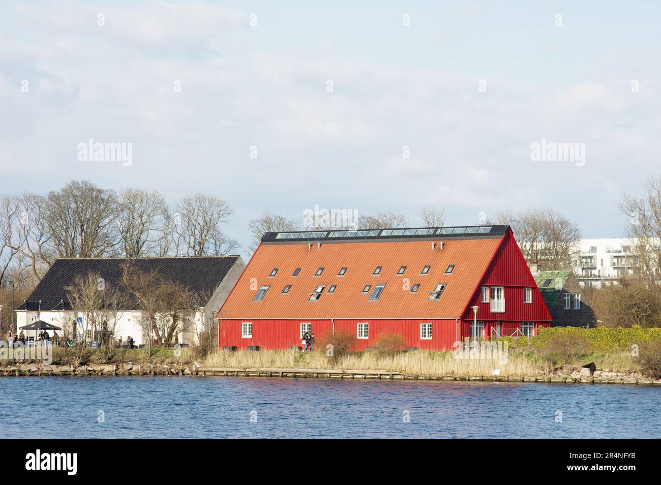 Traditional scandinavian red barn in Copenhagen in Denmark Stock Photo ...