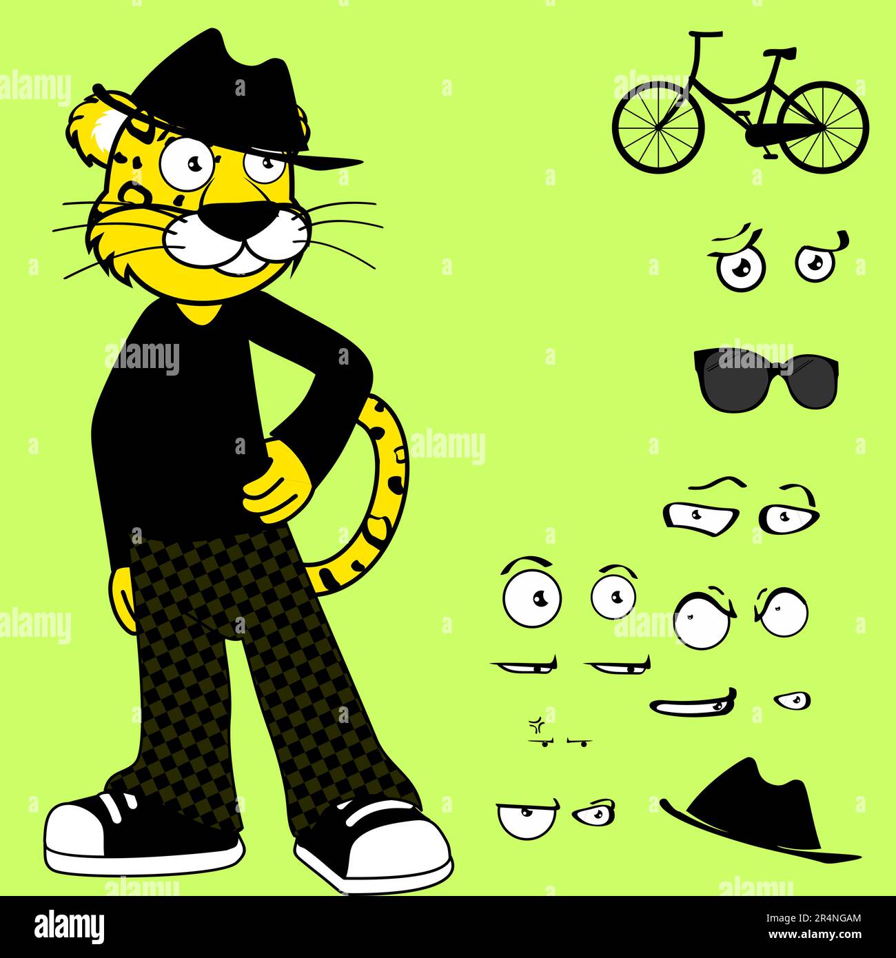 Funny leopard Stock Vector Images - Alamy