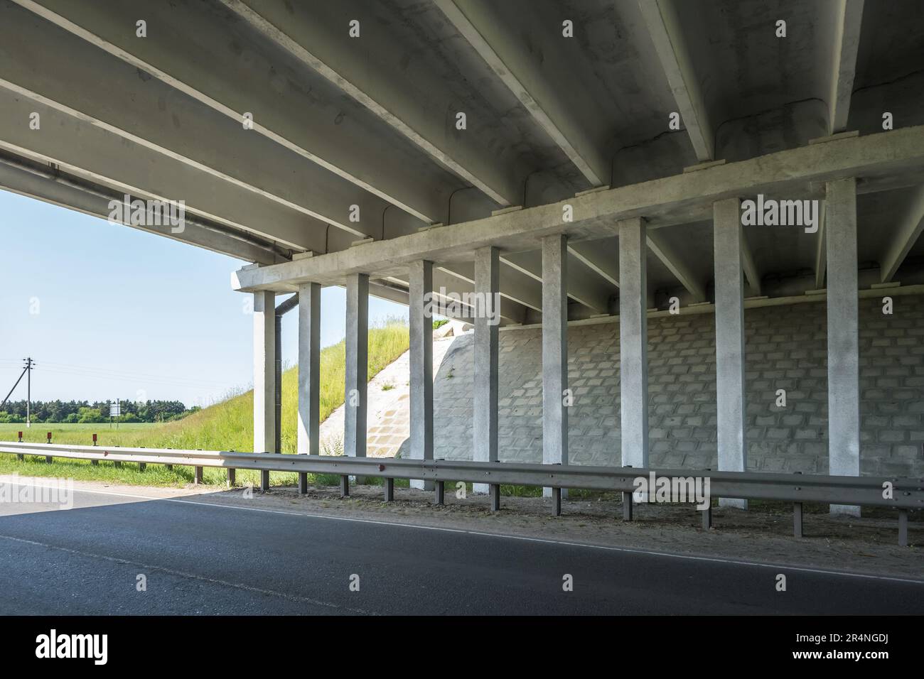 concrete columns like pillars of an automobile bridge Stock Photo - Alamy