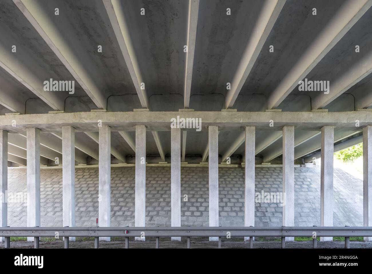 concrete columns like pillars of an automobile bridge Stock Photo - Alamy