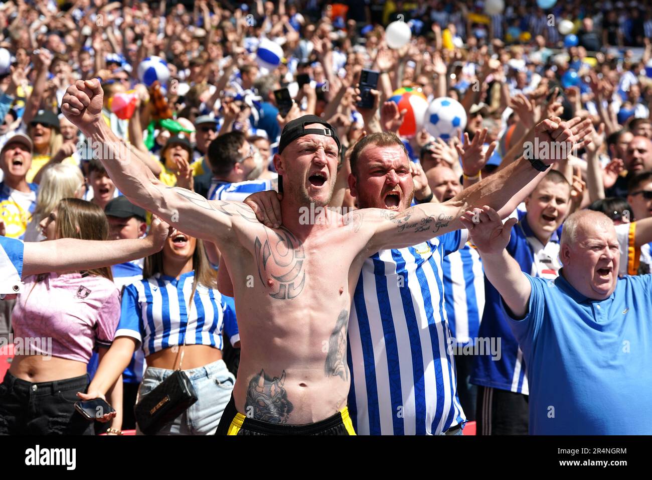 Sheffield Wednesday fans during the Sky Bet League One play-off final ...