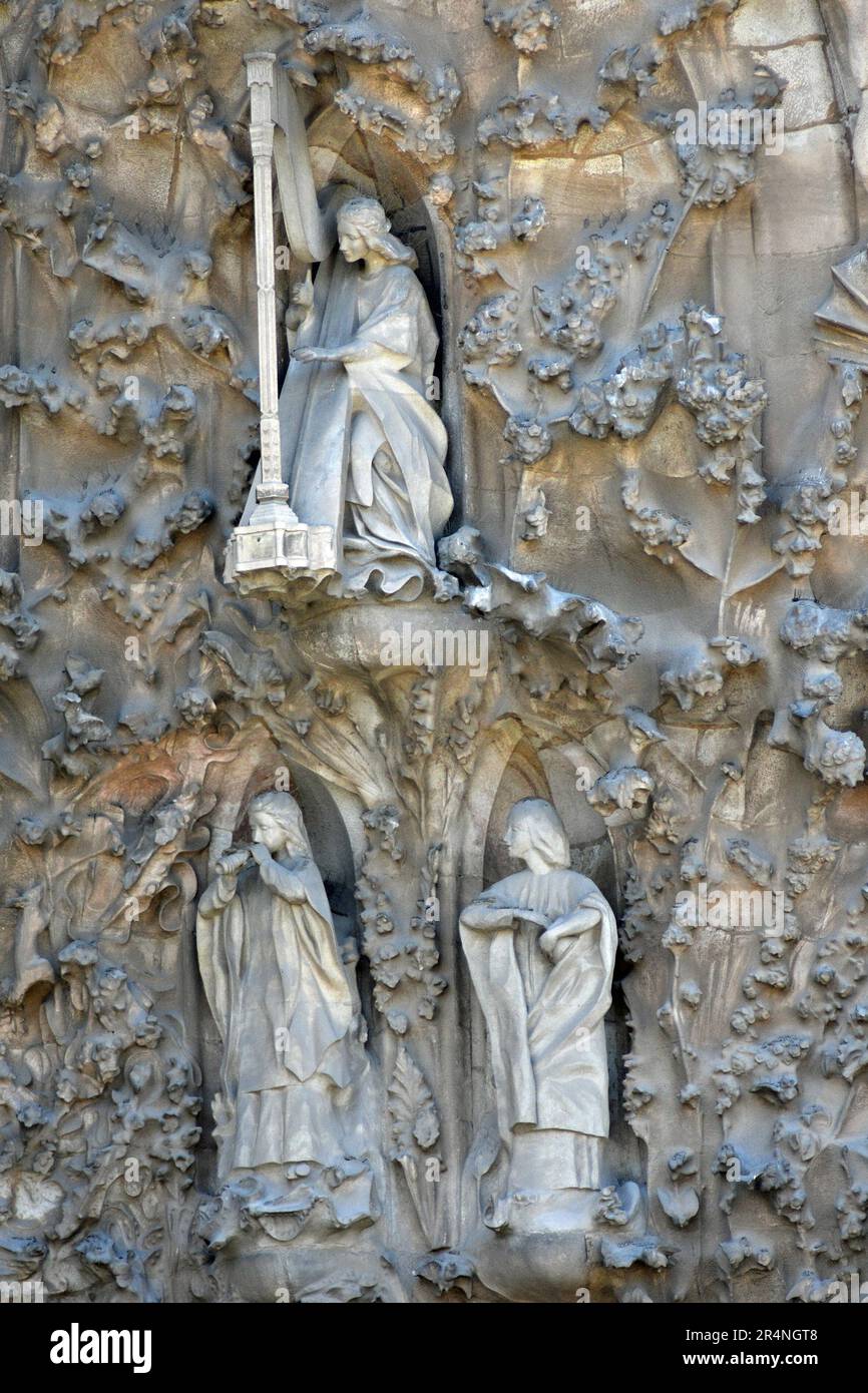 Sculptures, Sagrada Familia, Barcelona, Spain, Europe Stock Photo - Alamy