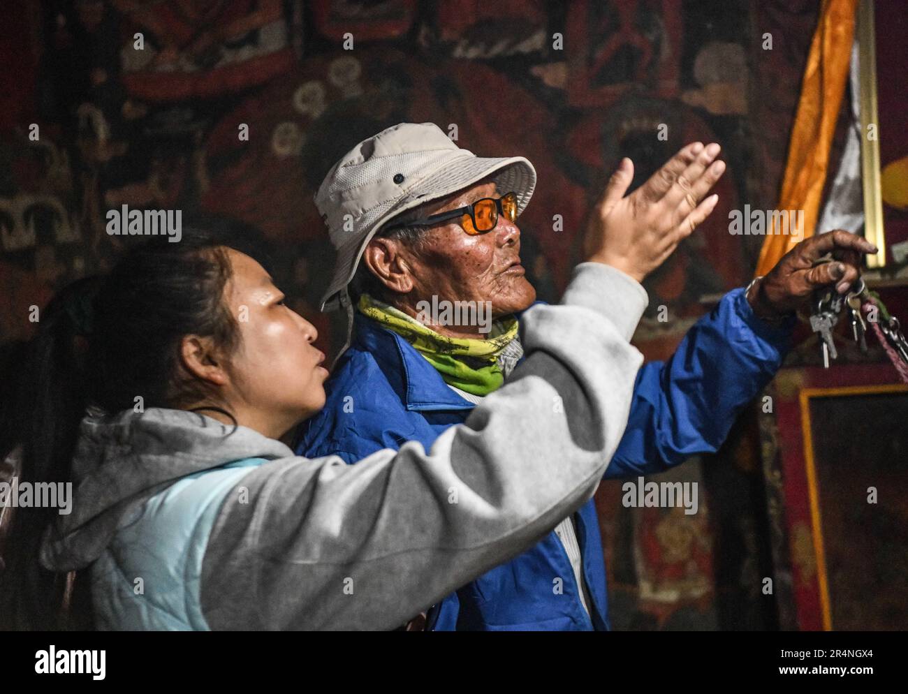 (230529) -- NGARI, May 29, 2023 (Xinhua) -- Rigzin Wangzhab, who has ...