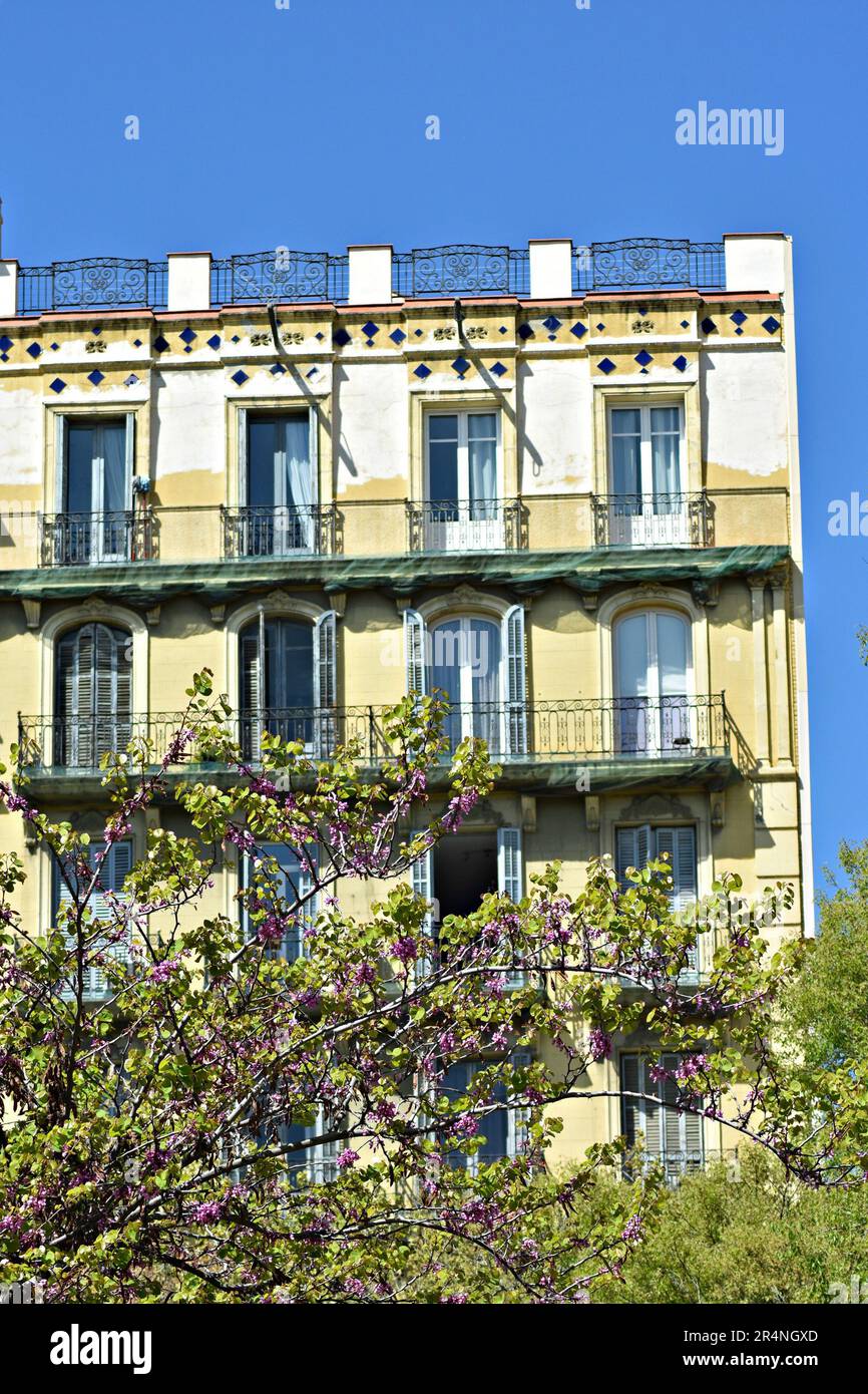 Balconies on buildings, in Barcelona, Spain, Europe Stock Photo - Alamy