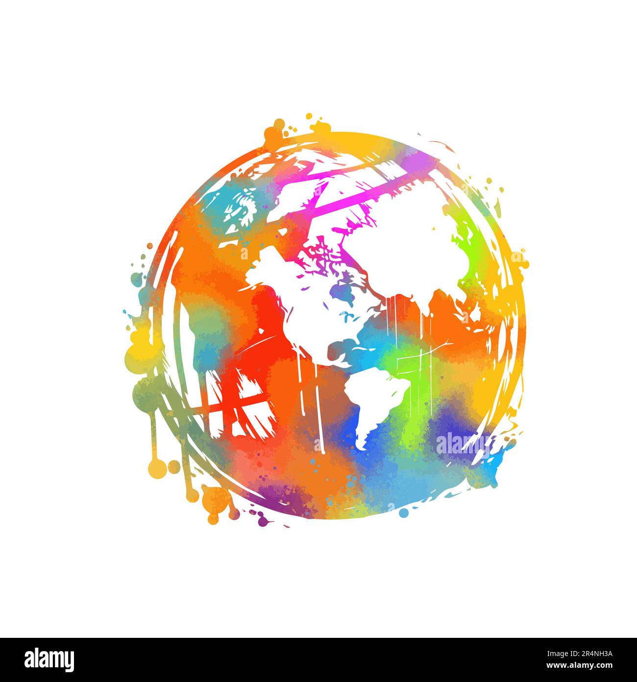 The globe is multicolored. Vector illustration Stock Vector Image & Art ...