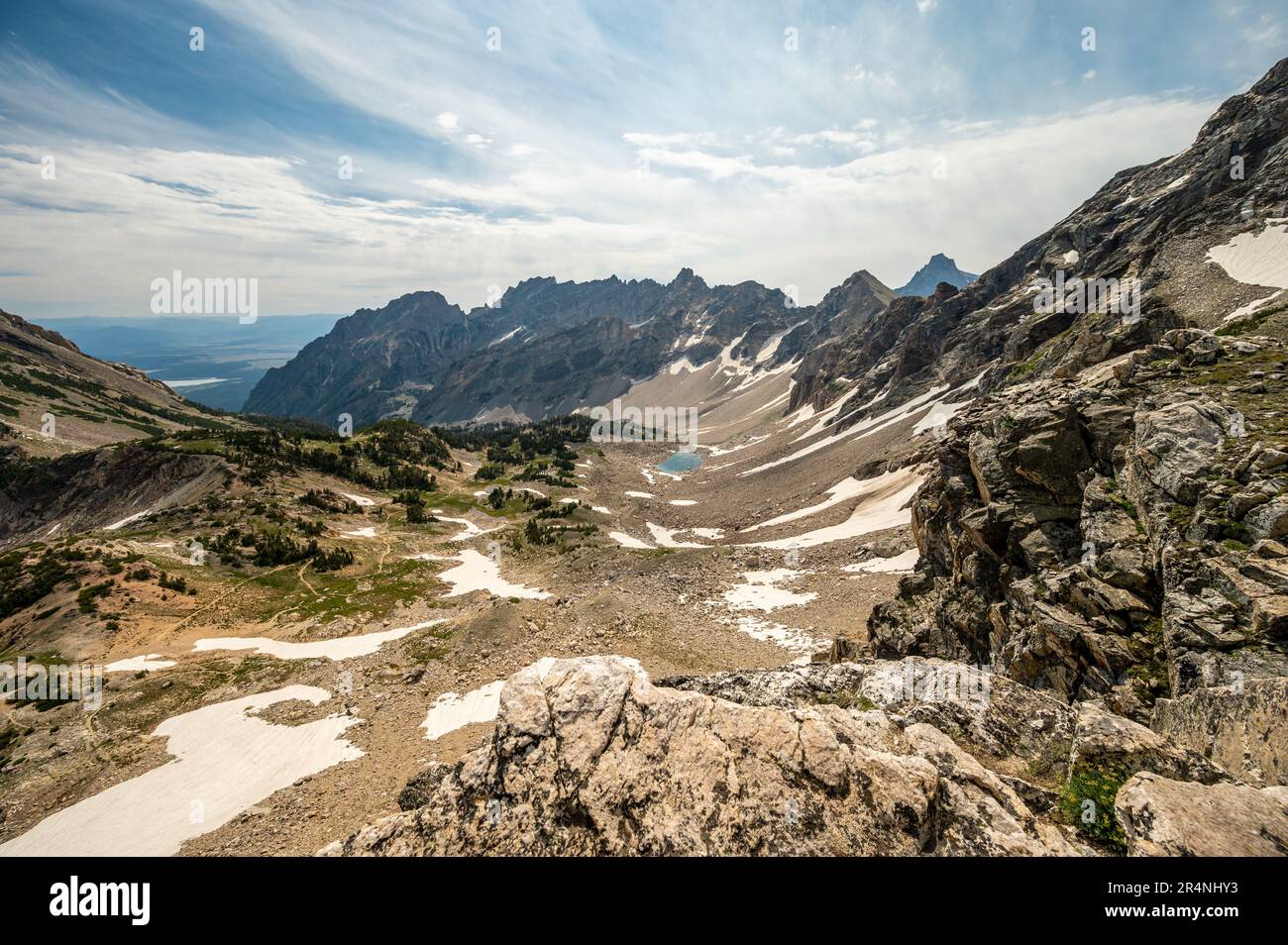 Looking down Paintbrush Canyon from the Summit of Paintbrush Divide in ...