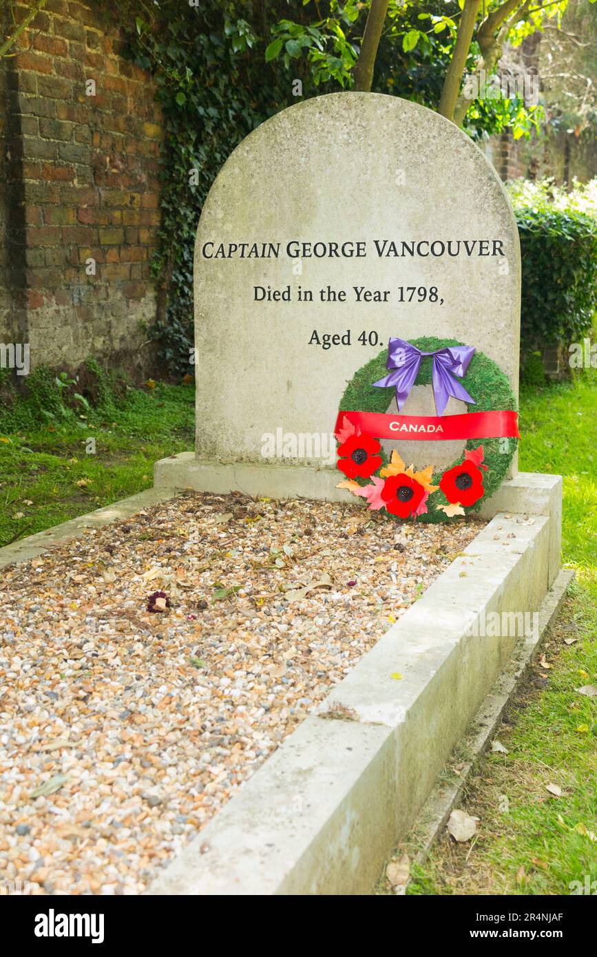 The grave of Captain George Vancouver (22 June 1757 – 10 May 1798) who was a British Royal Navy ...