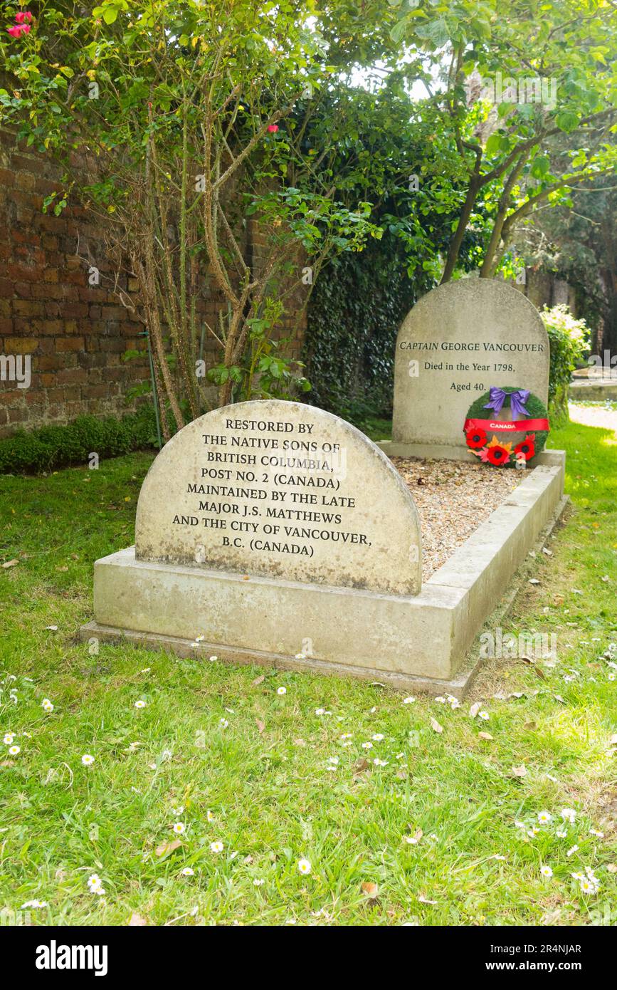 The grave of Captain George Vancouver (22 June 1757 – 10 May 1798) who was a British Royal Navy ...