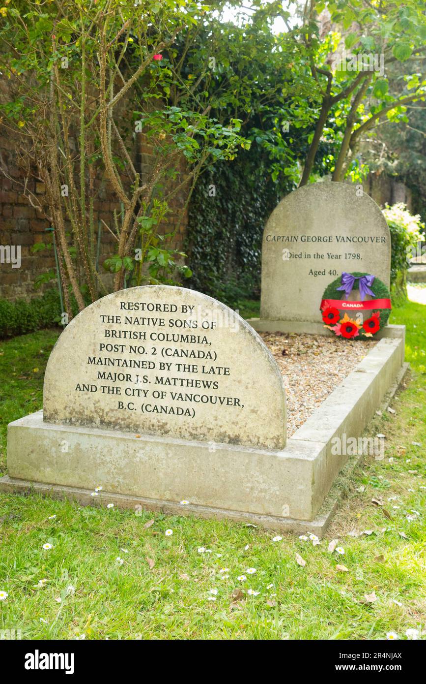 The grave of Captain George Vancouver (22 June 1757 – 10 May 1798) who ...