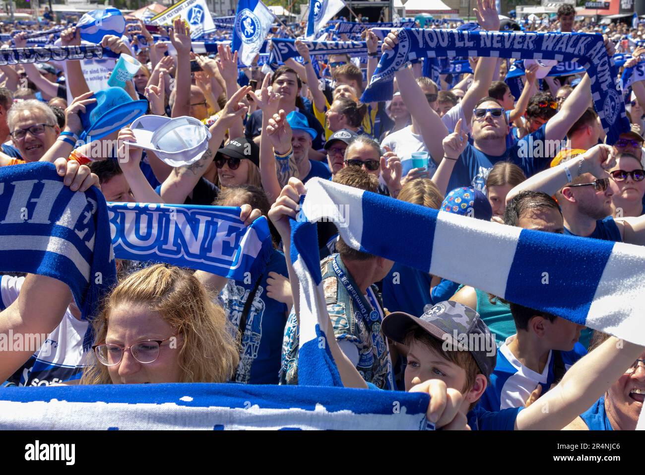 Darmstadt, Germany. 29th May, 2023. On Karolinenplatz in downtown ...