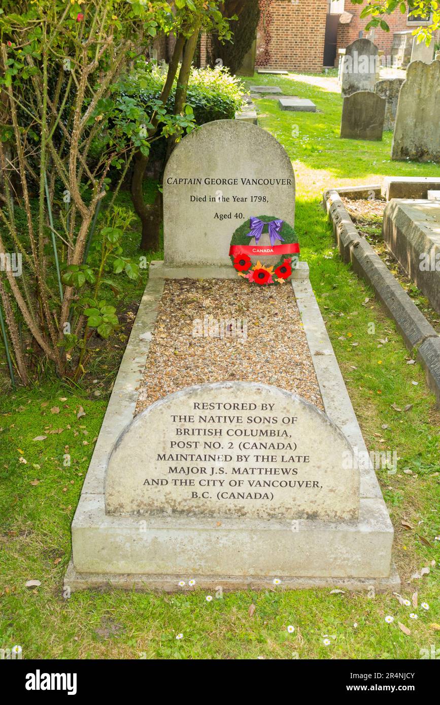The grave of Captain George Vancouver (22 June 1757 – 10 May 1798) who ...