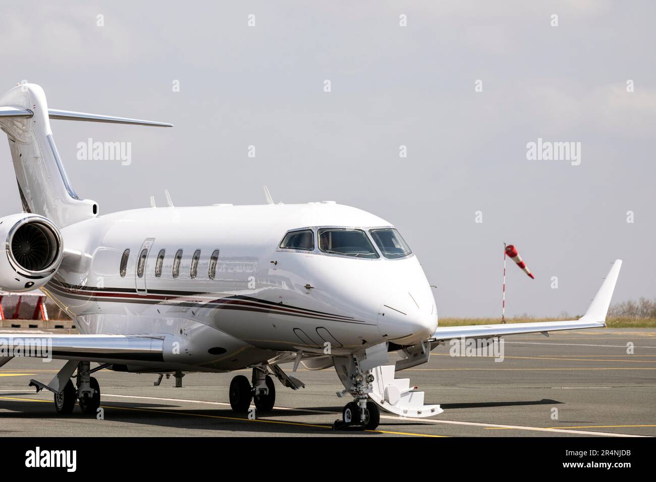 NetJets Bombardier Challenger 350 at Biarritz Airport, France Stock ...