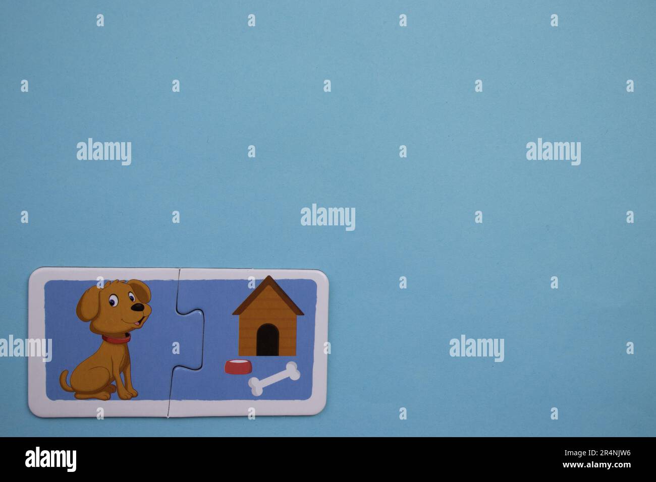 Information puzzles, photographed from above, placed on the edge of the ...