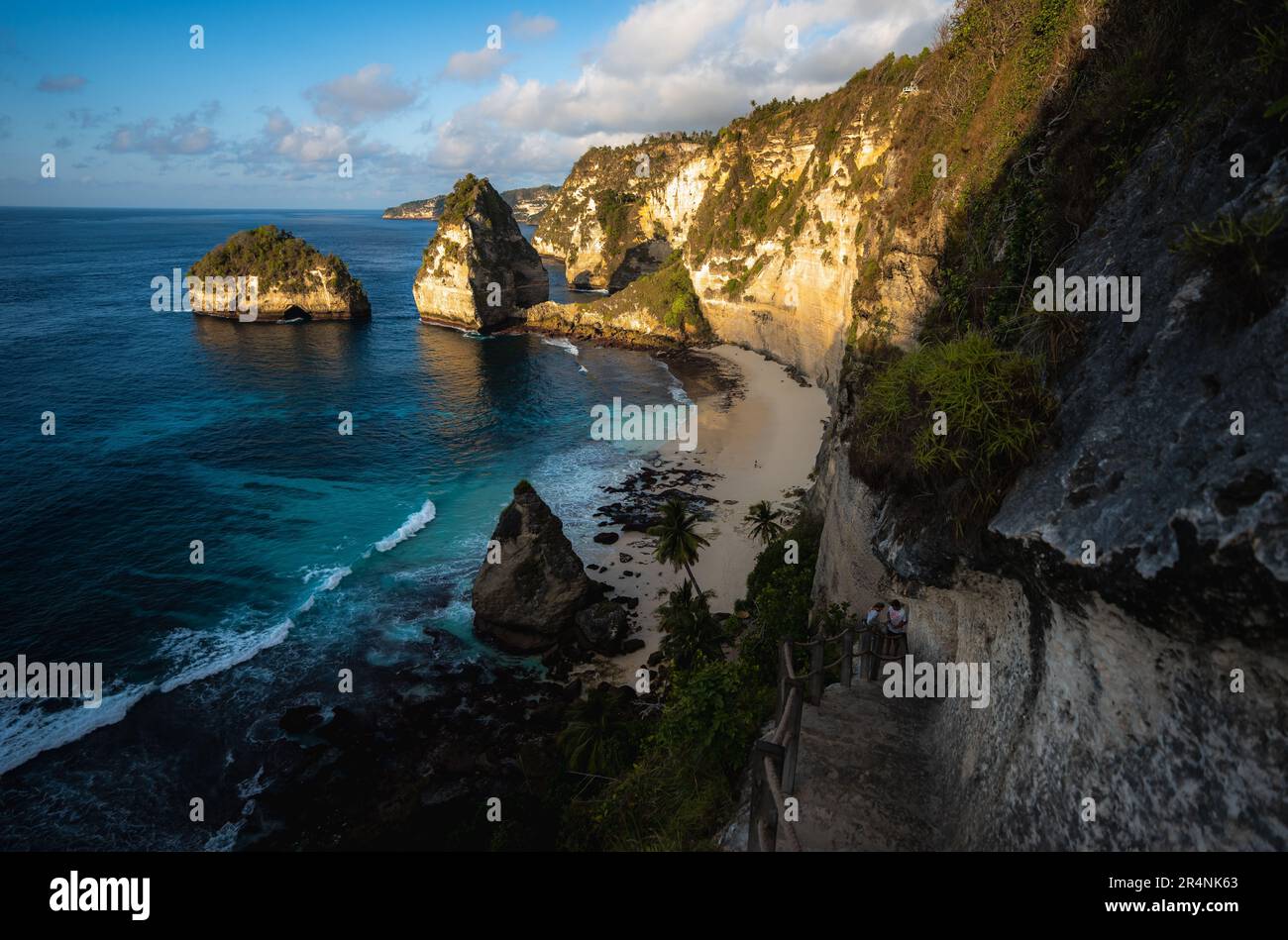 Stunning view of the Diamond Beach bathed by a turquoise sea during a ...