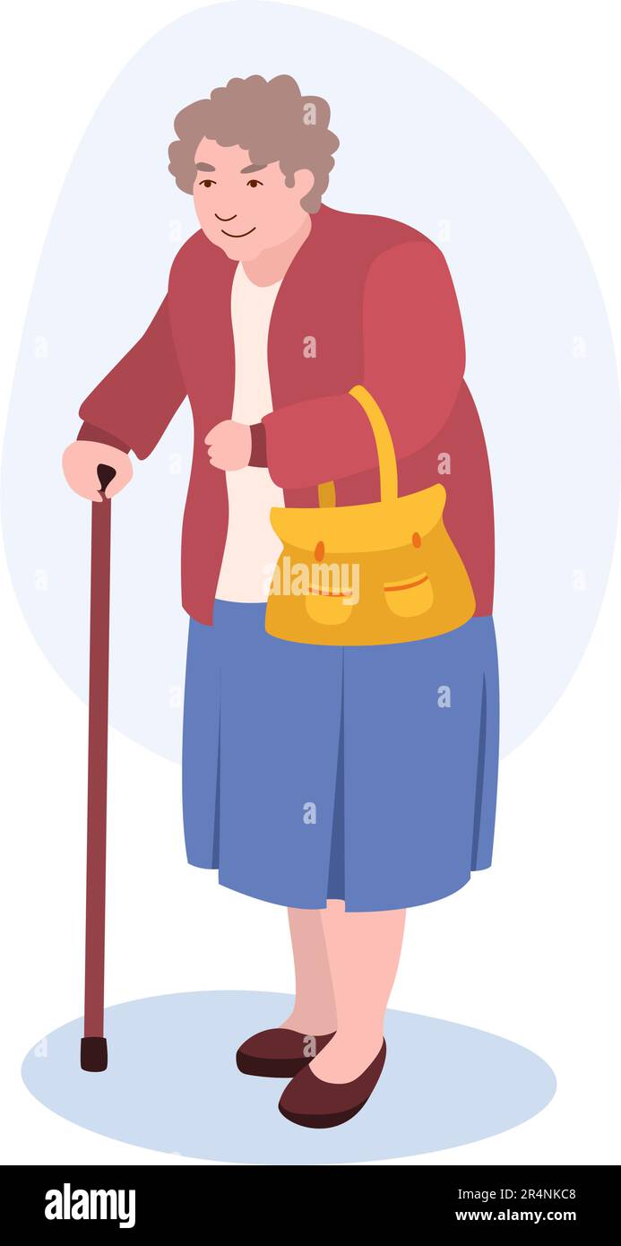 Cartoon old lady Cut Out Stock Images & Pictures - Alamy