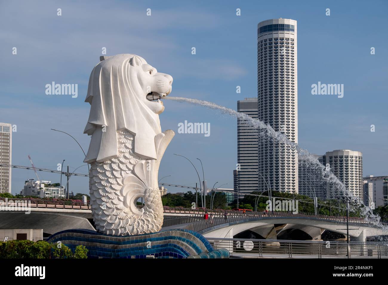 Singapore - 22 October 2022: Merlion Statue at Merlion Park, it is a ...