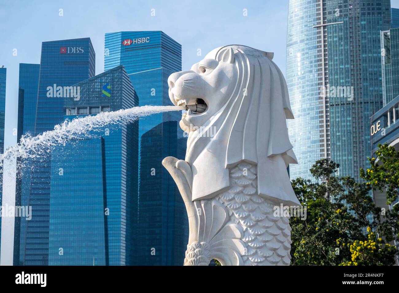 Singapore - 22 October 2022: Merlion Statue at Merlion Park, it is a ...