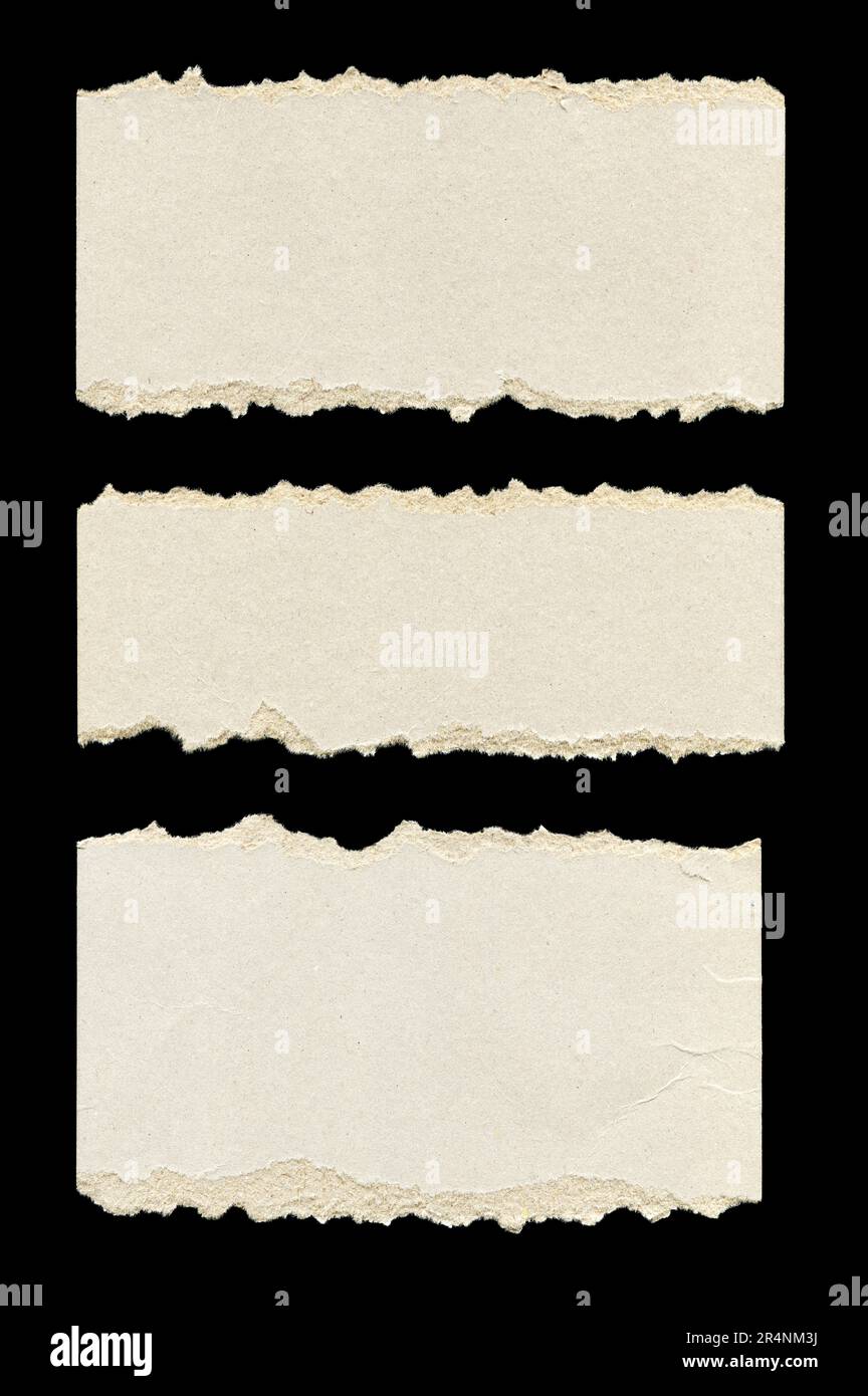 Collection of various pieces of note paper on black background Stock ...