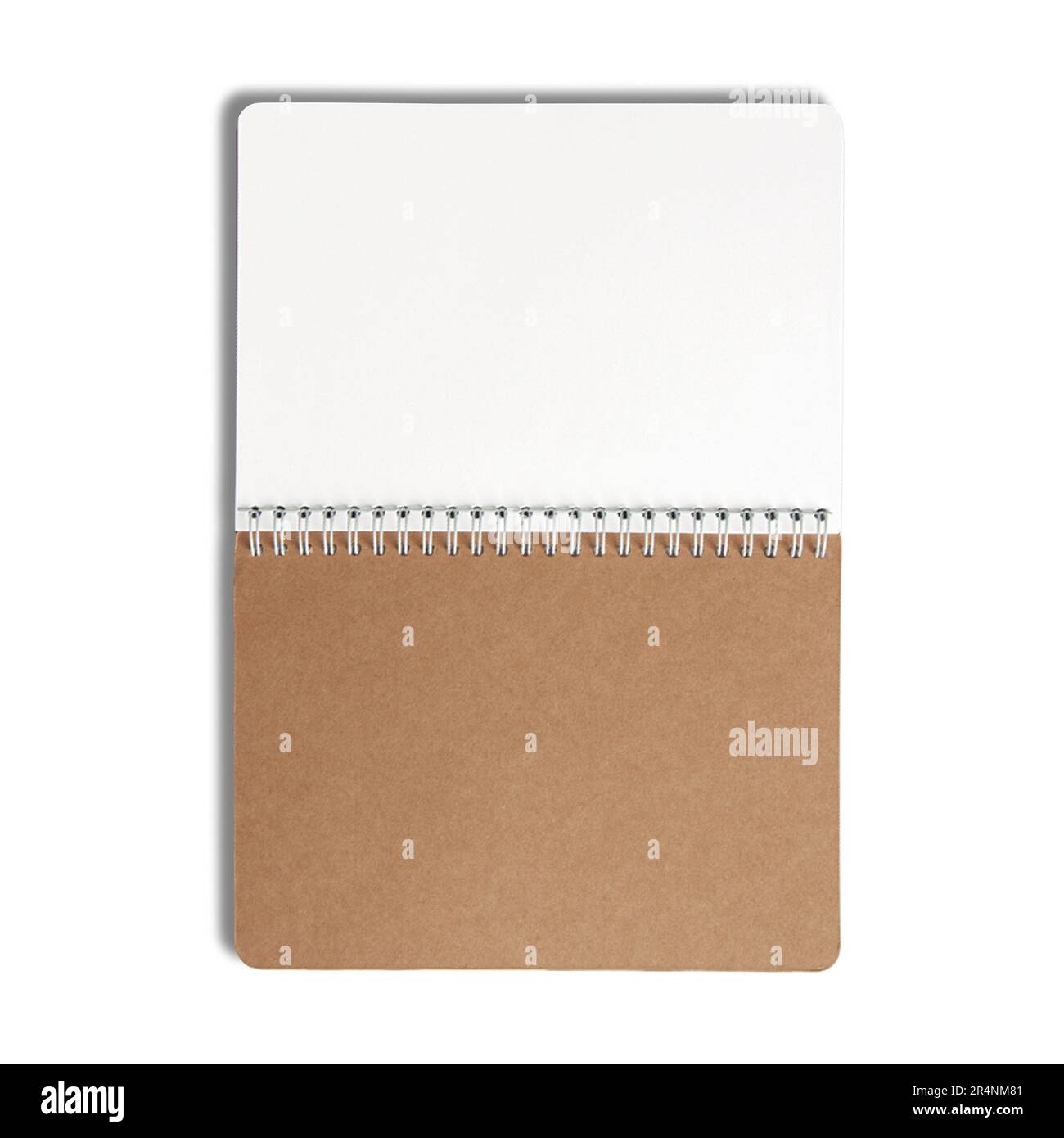 Brown eco notebook or scrapbook on white background for your asset ...