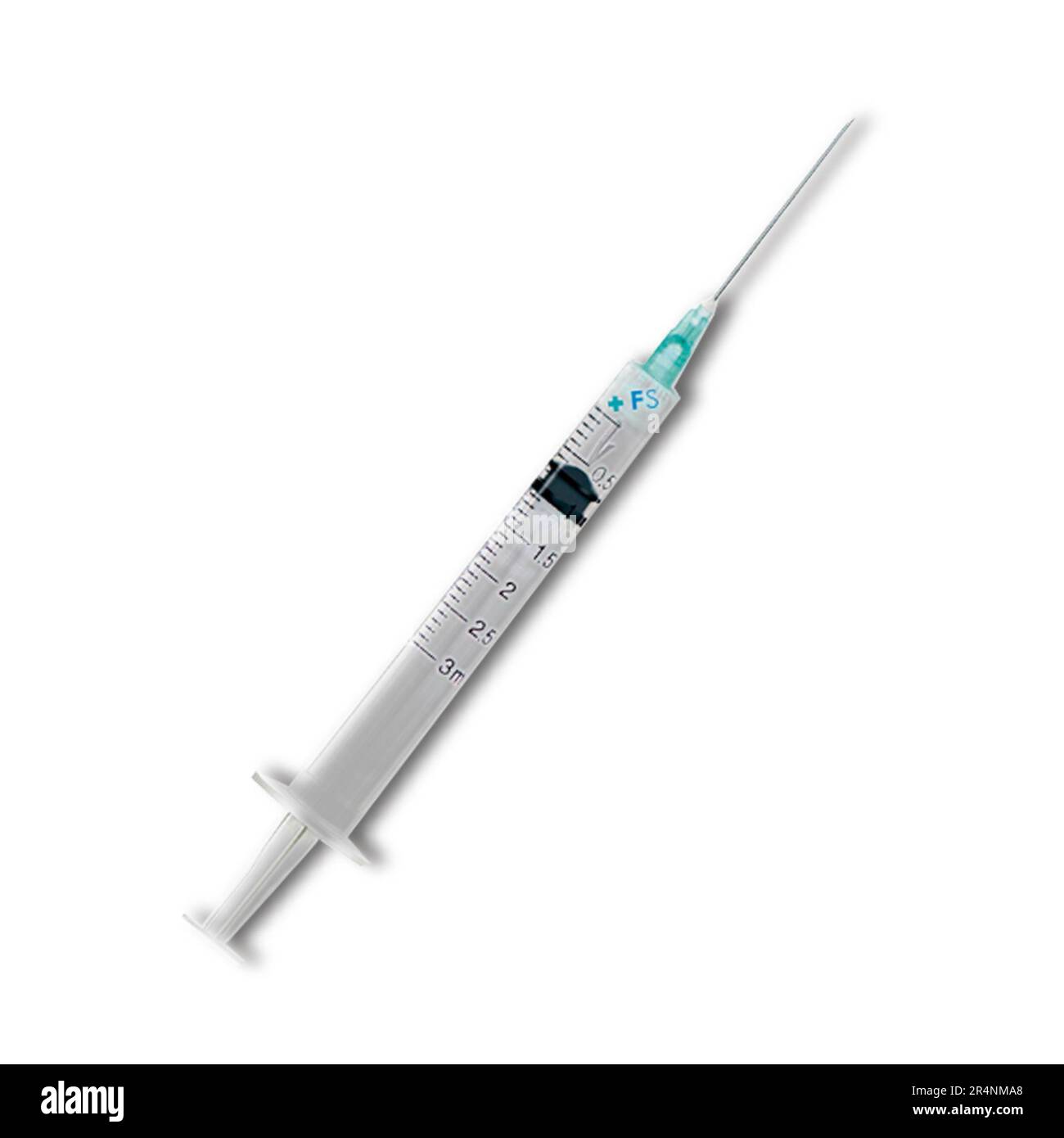 Close-up of medical syringe isolated on white background Stock Photo ...