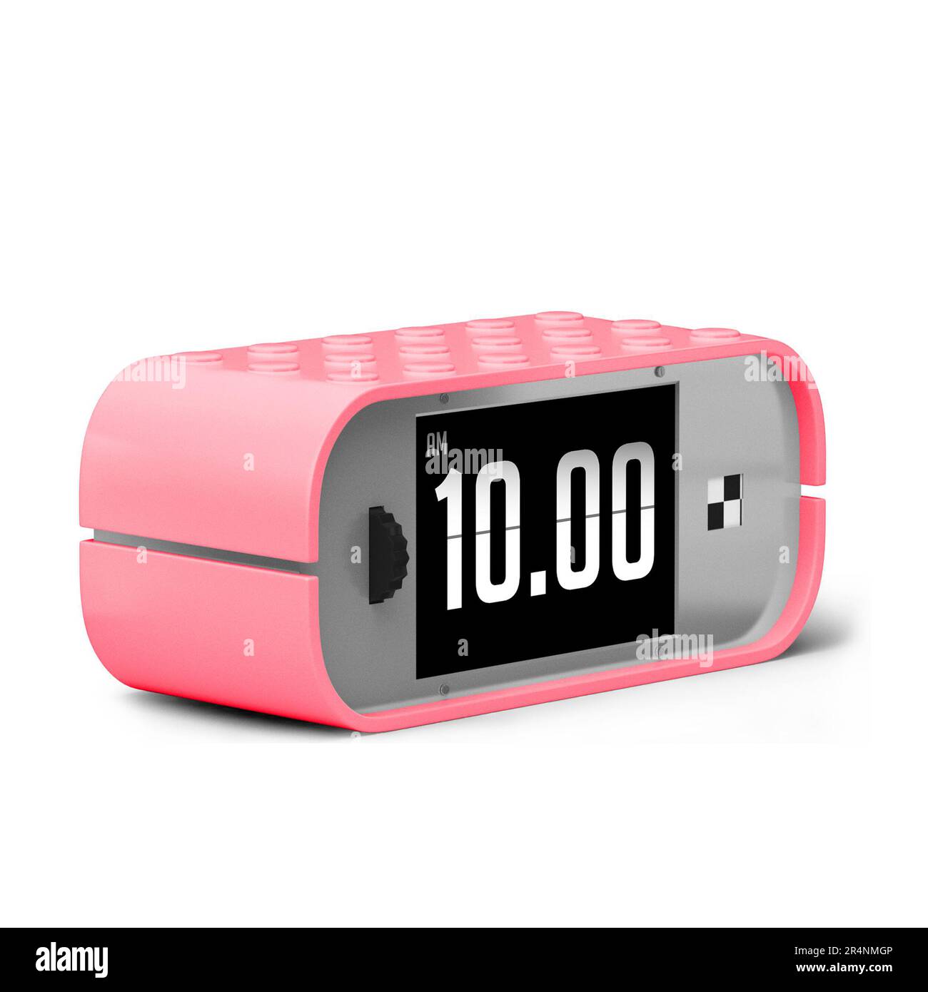 Colorfull stand square clock isolated on white for time concept design ...