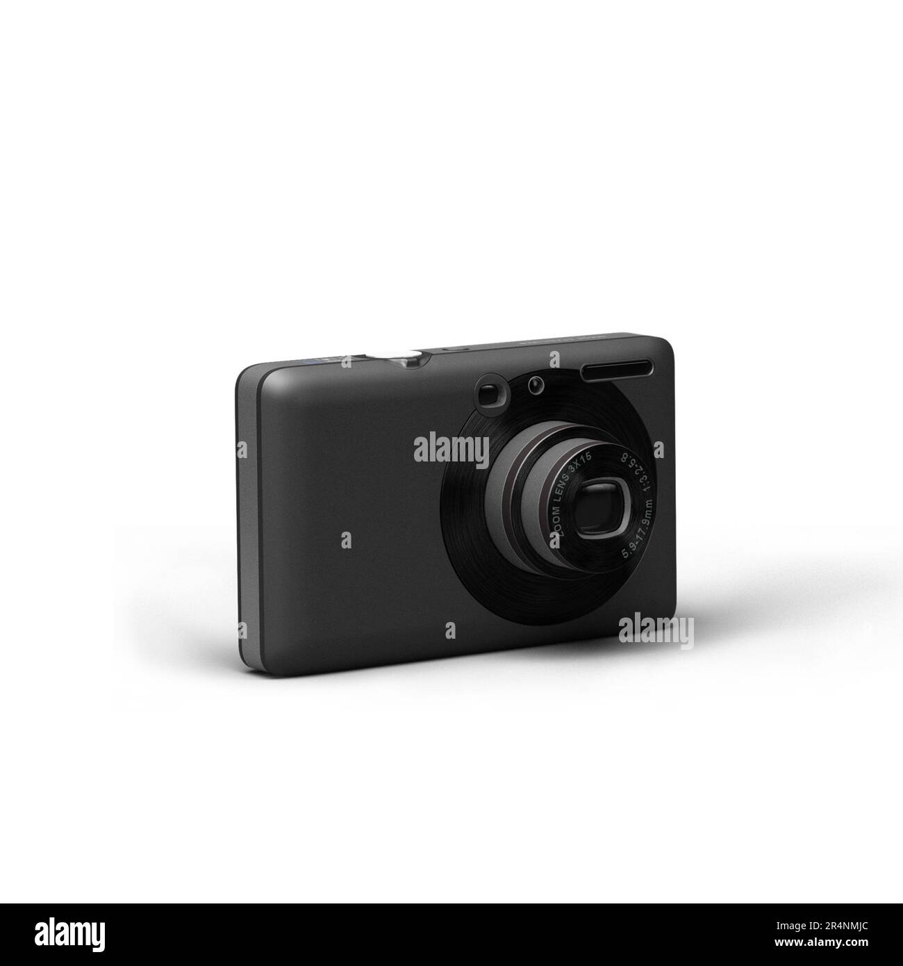 Close up view simply digital camera on white background Stock Photo - Alamy
