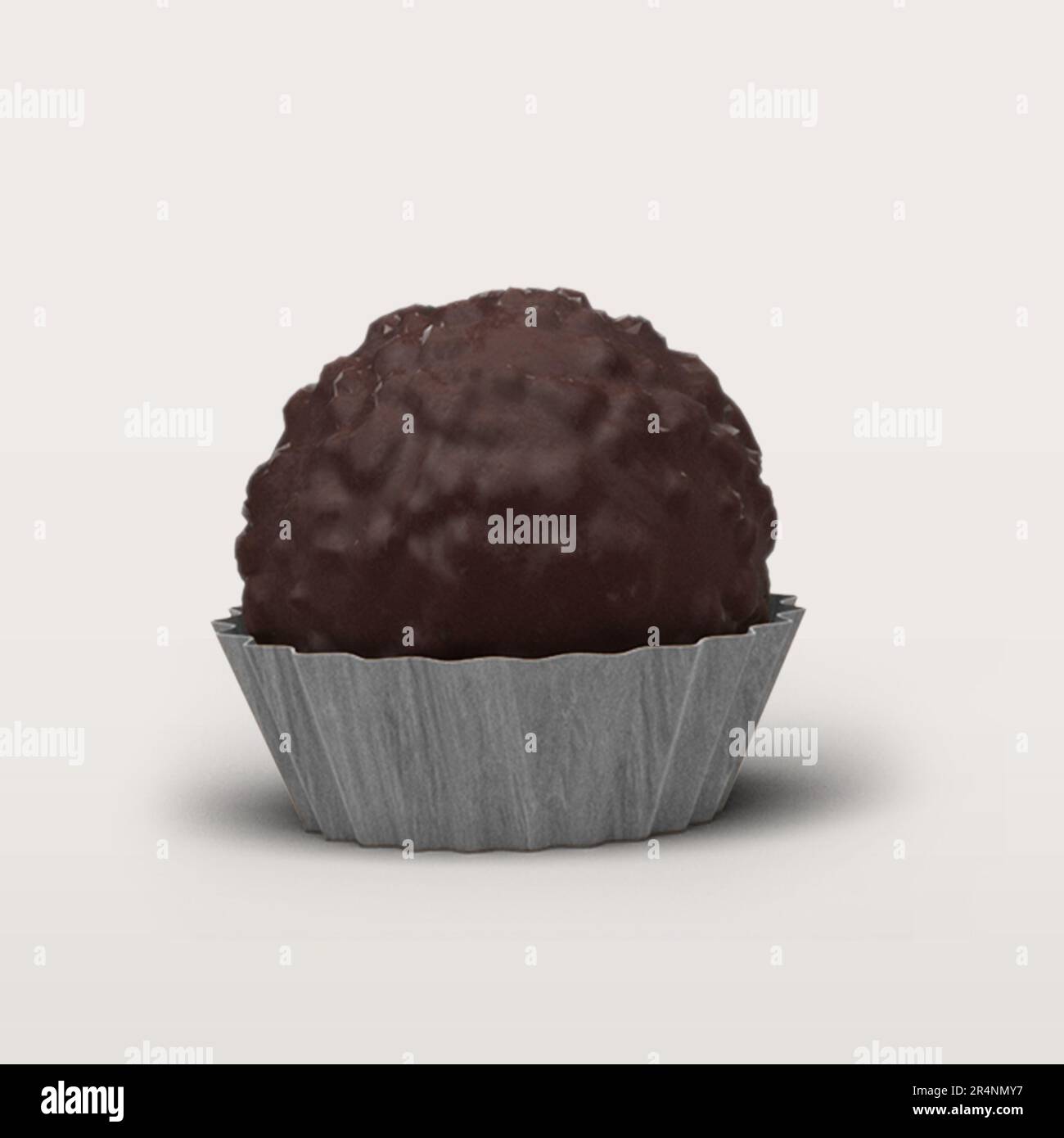 Chocolate candy on paper cup isolated on white background Stock Photo ...