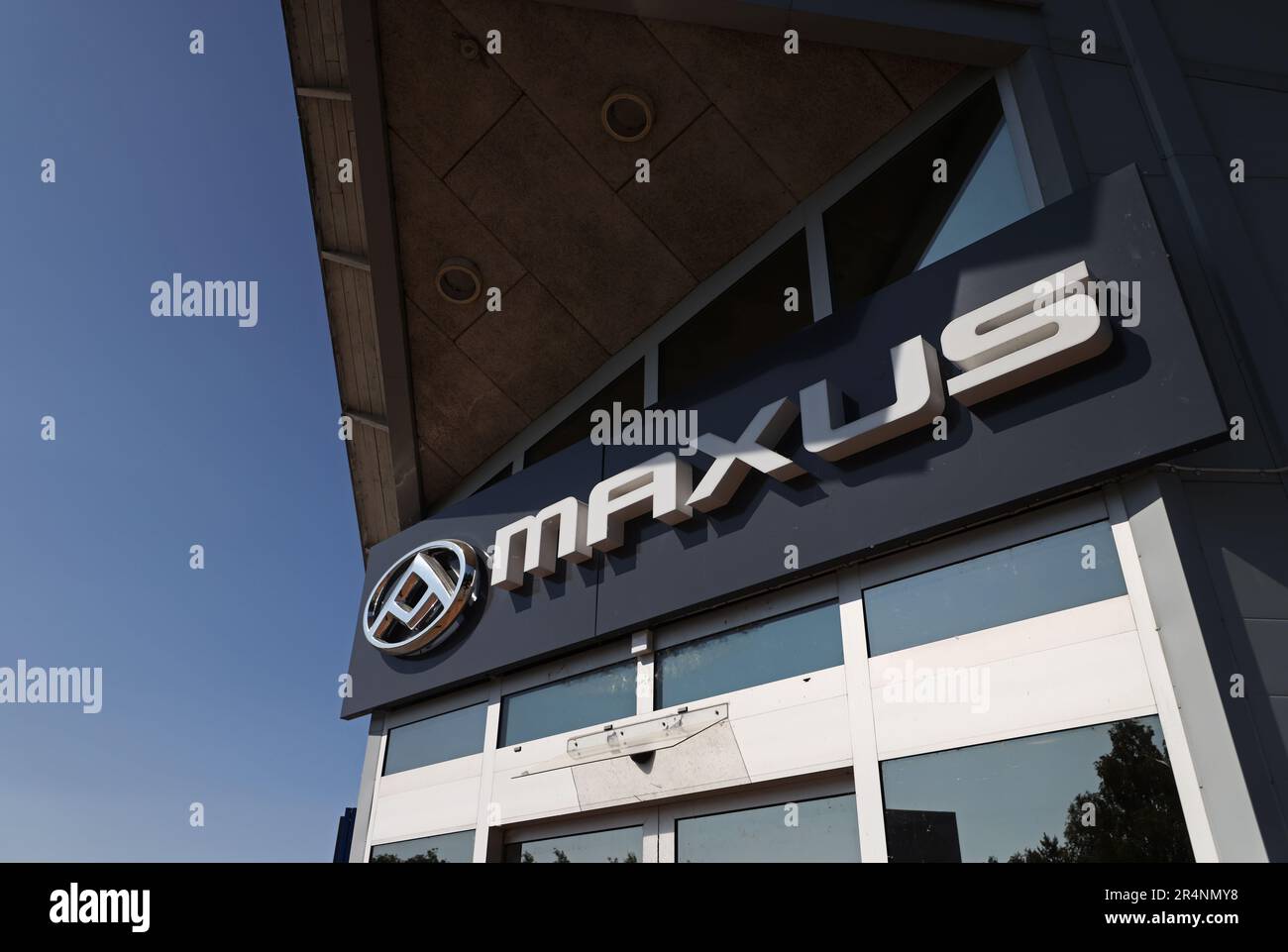 Maxus car dealership, Motala, Sweden. SAIC Maxus Automotive Co., Ltd ...