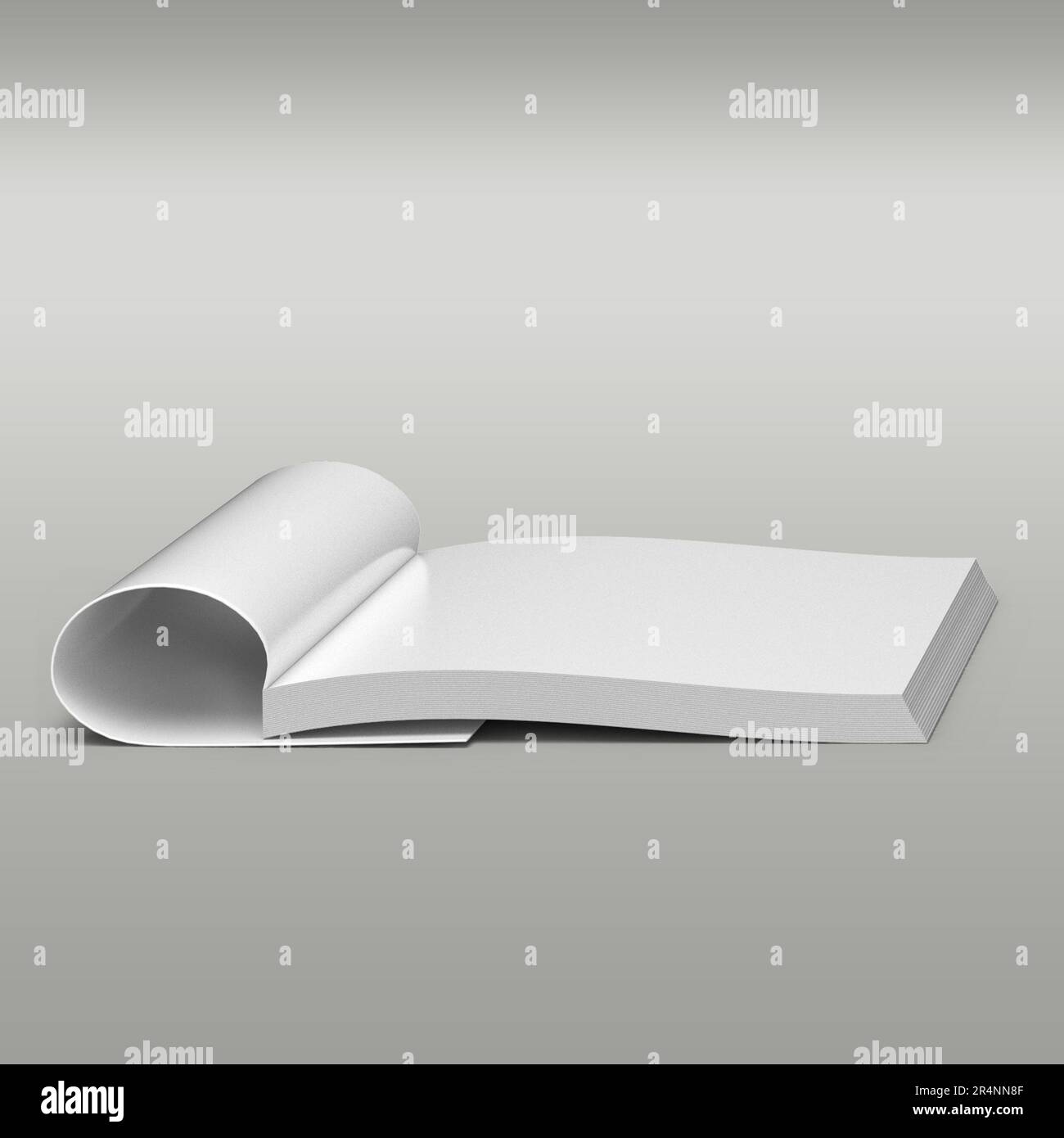 Blank white magazine isolated on grey background Stock Photo - Alamy