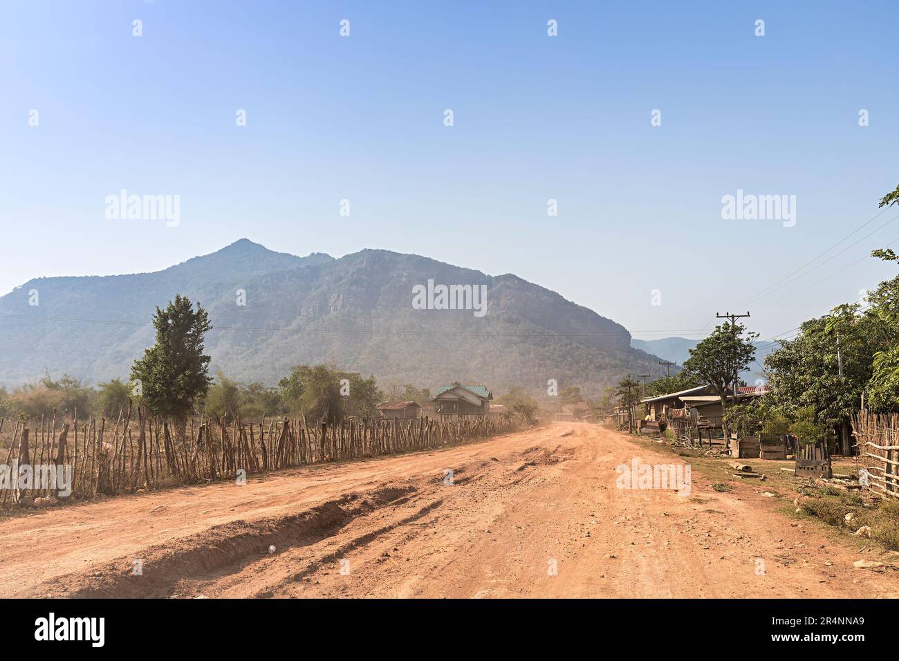 Dirt road, Xiang Dao, Ban Sang, Laos Stock Photo - Alamy