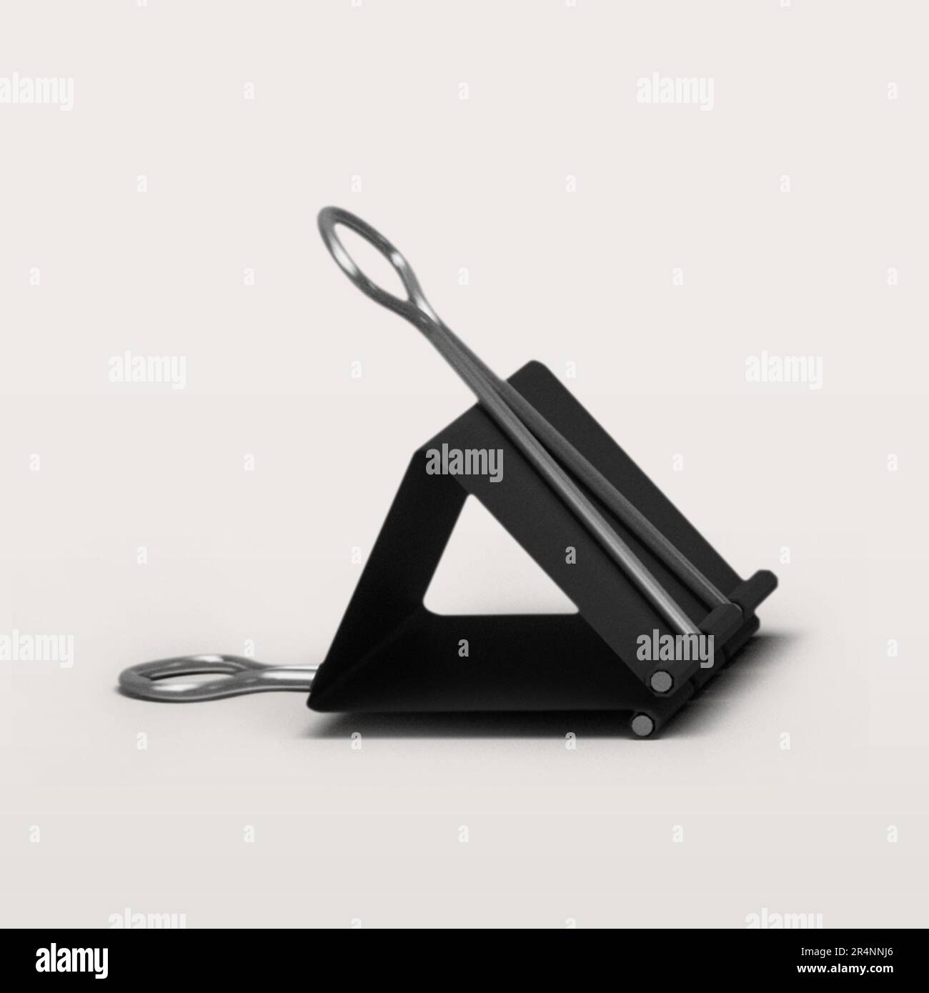 Black metal paper pin isolated on white background Stock Photo - Alamy