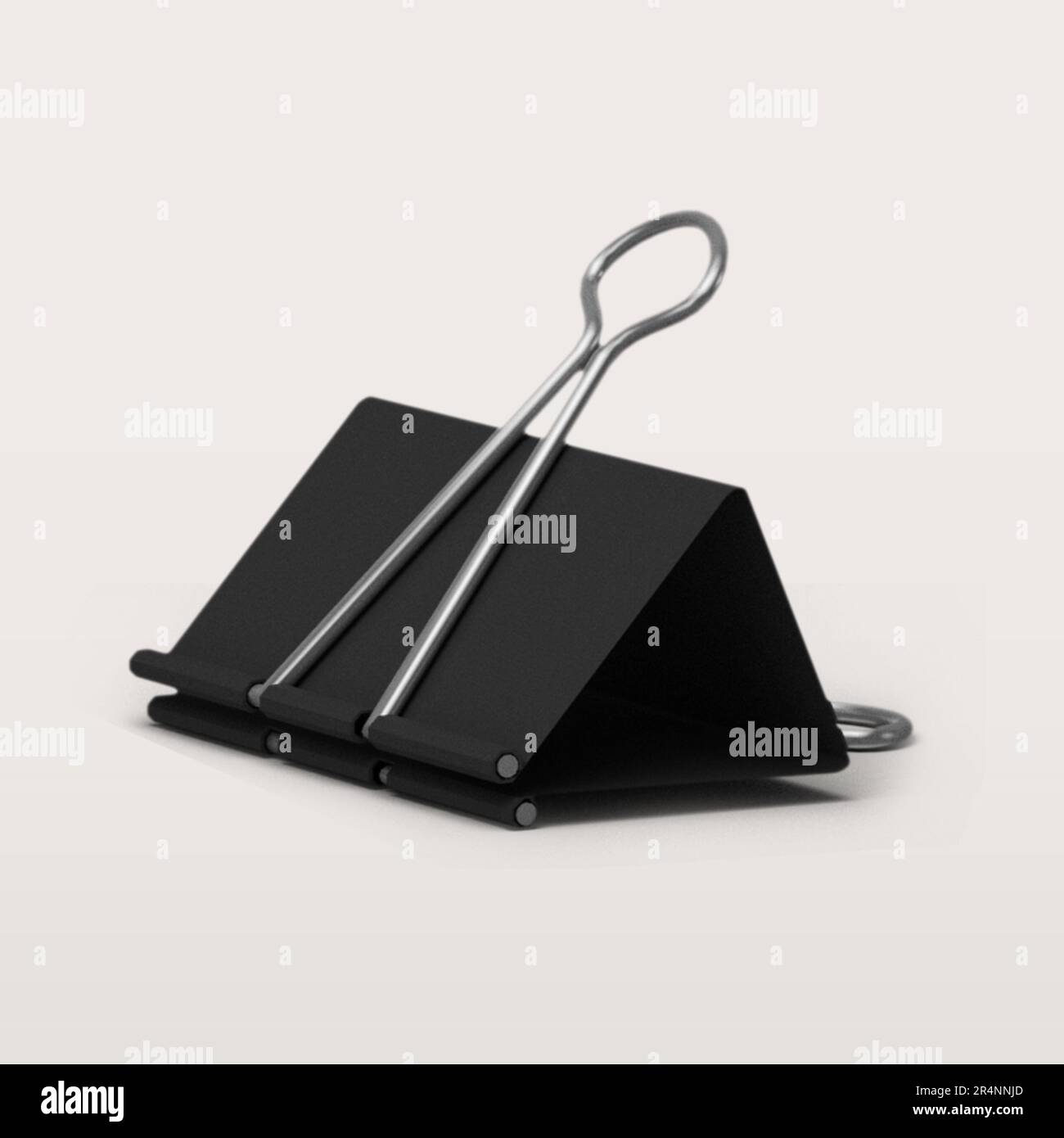 Black metal paper pin isolated on white background Stock Photo - Alamy