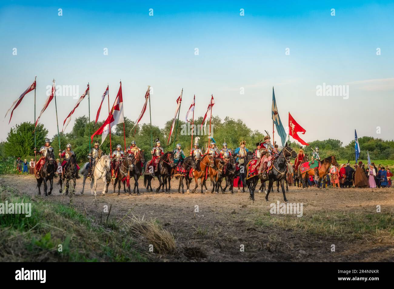 Gniew, Poland, Aug 2020 Castellan leading his hussars, Polish heavy ...