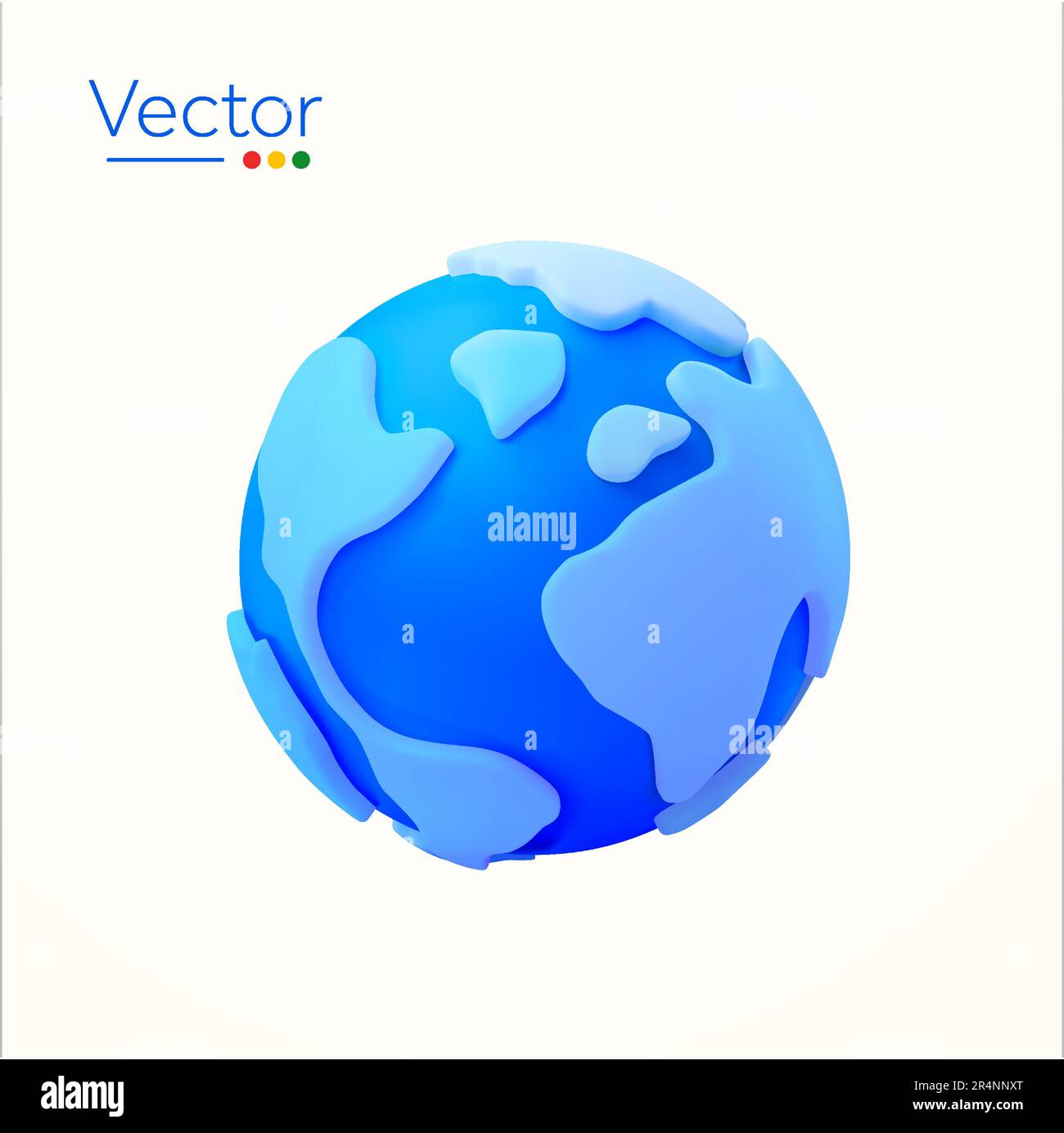 3d earth designed with minimalism style, isolated on background ...