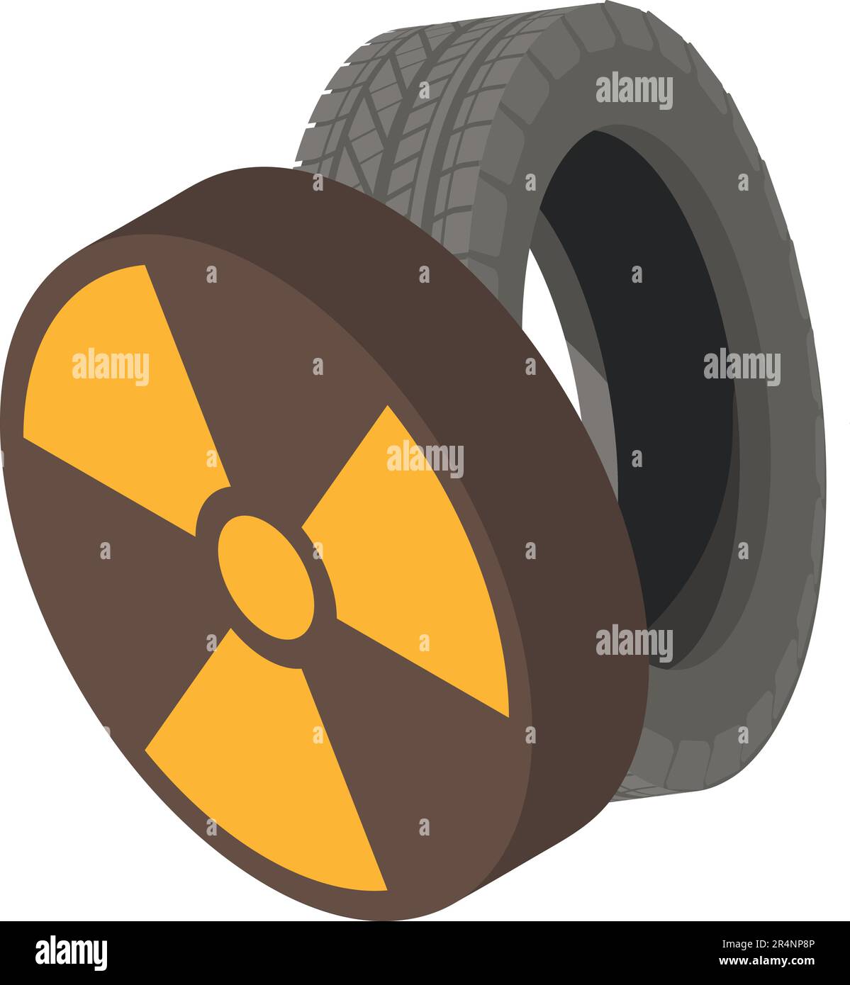 Toxic pollution icon isometric vector. Worn car tire and toxic ... Toxic pollution icon isometric vector. Worn car tire and toxic ...