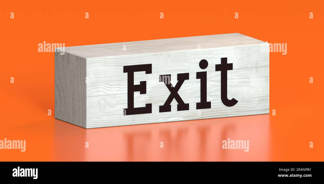 Banner exit word hi-res stock photography and images - Alamy
