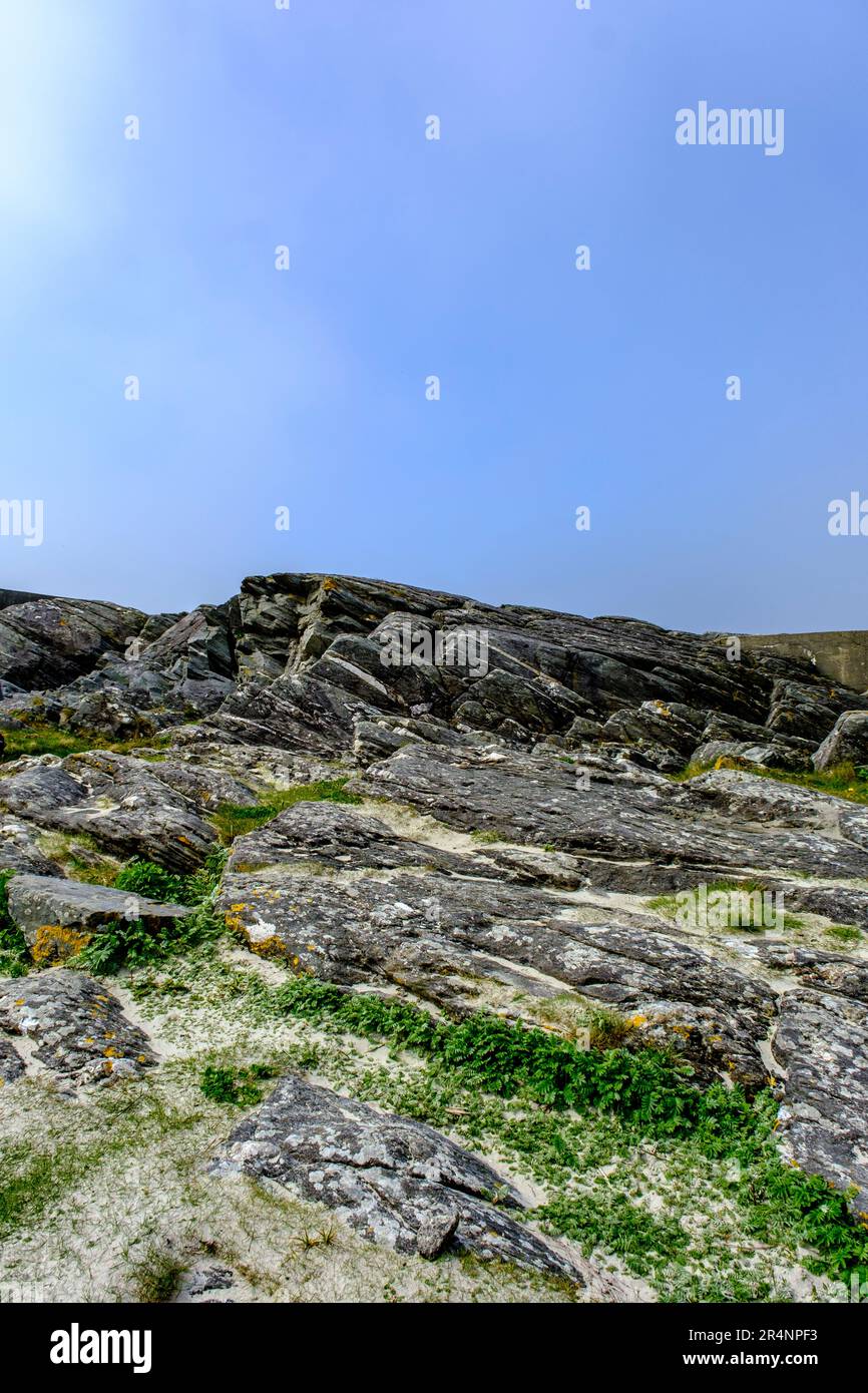 Olberg; Olbergstranden; Raege; Norway; May 20 2023, Weathered Mountain ...